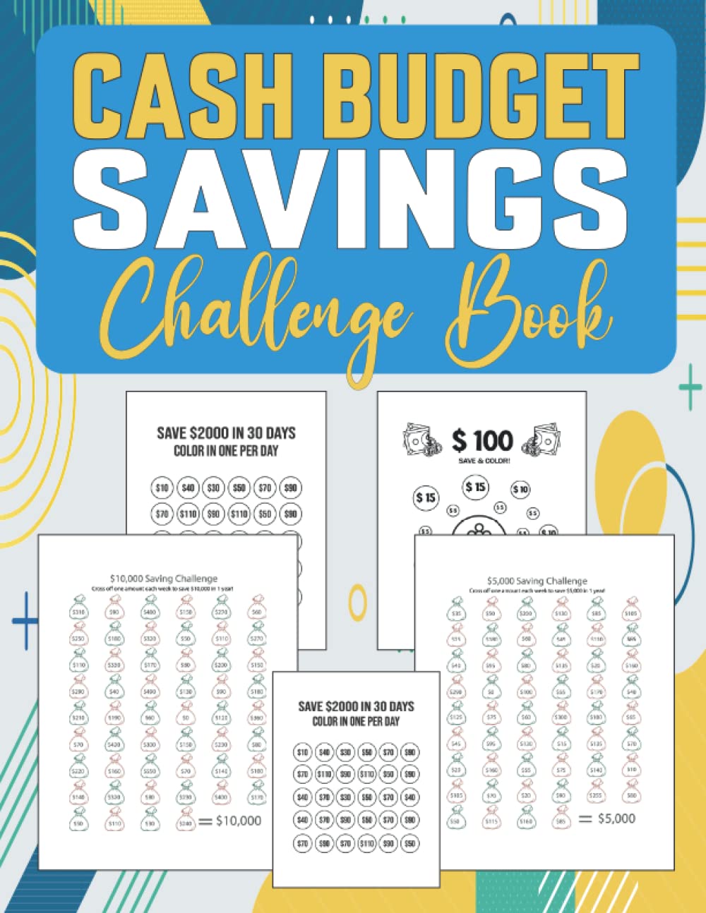 Easy Cash Budget Savings Challenge Book 55 Unique One Of A Kind ...