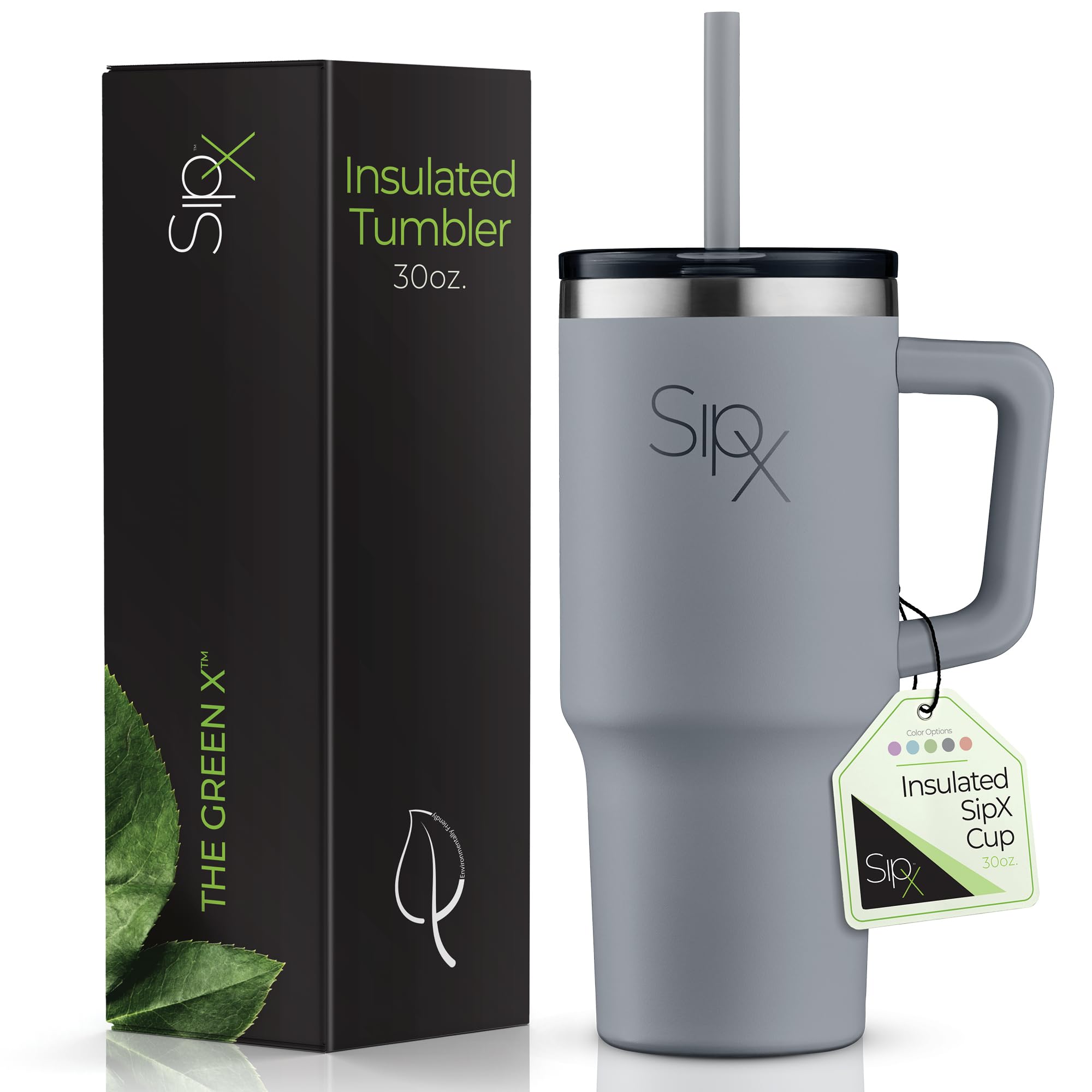 Amazon.com | SIPX™ Insulated Tumbler With Lid And Straw, 30oz. Tumbler ...