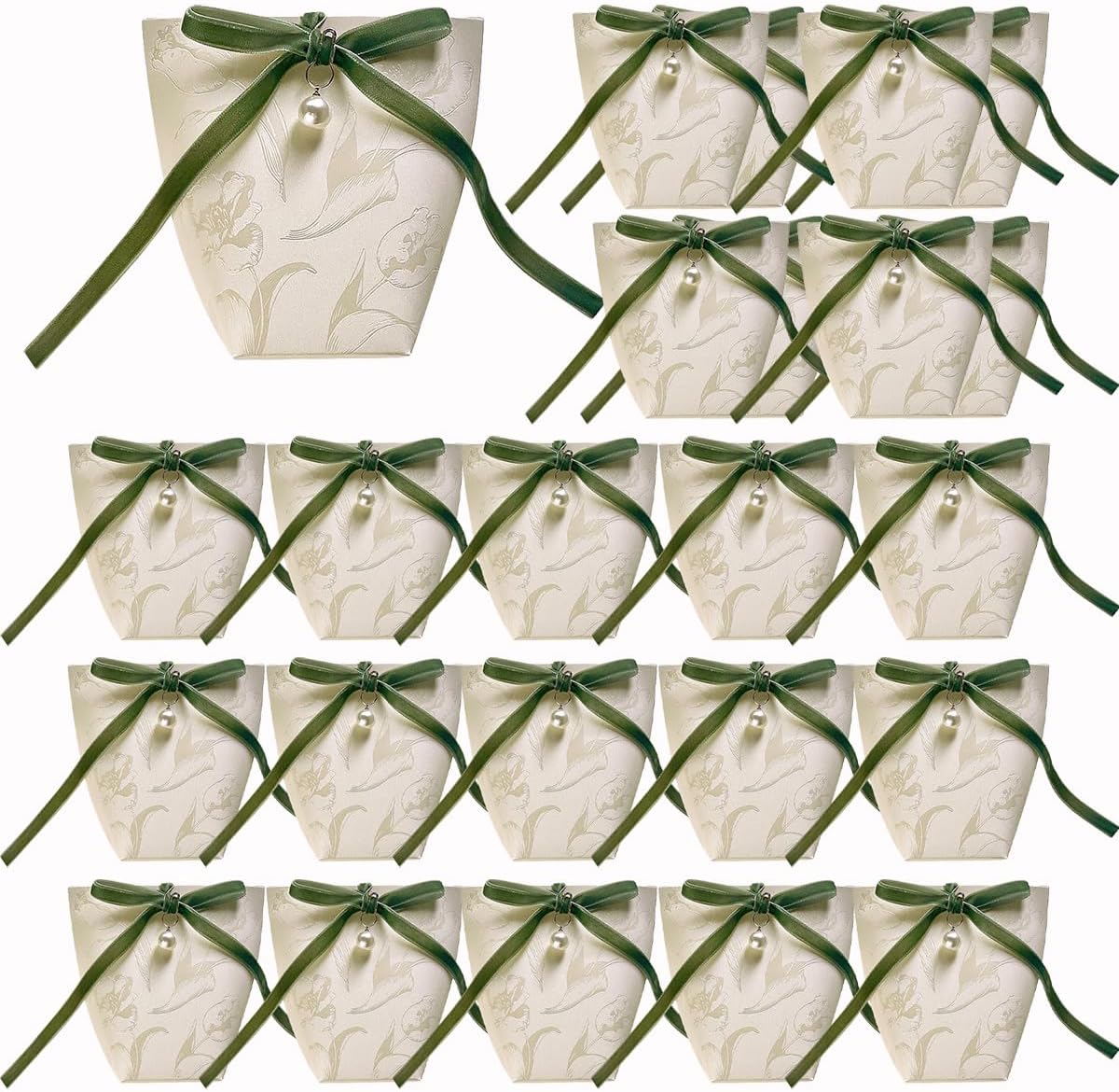 24 Packs Vintage Wedding Party Favour Boxes Paper Candy Boxes with ...
