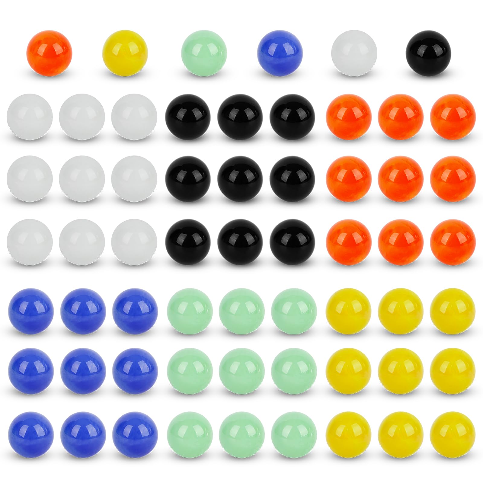 Amazon.com: POPLAY 60PCS Glass Marbles Set, 5/8 inch Game Replacement ...
