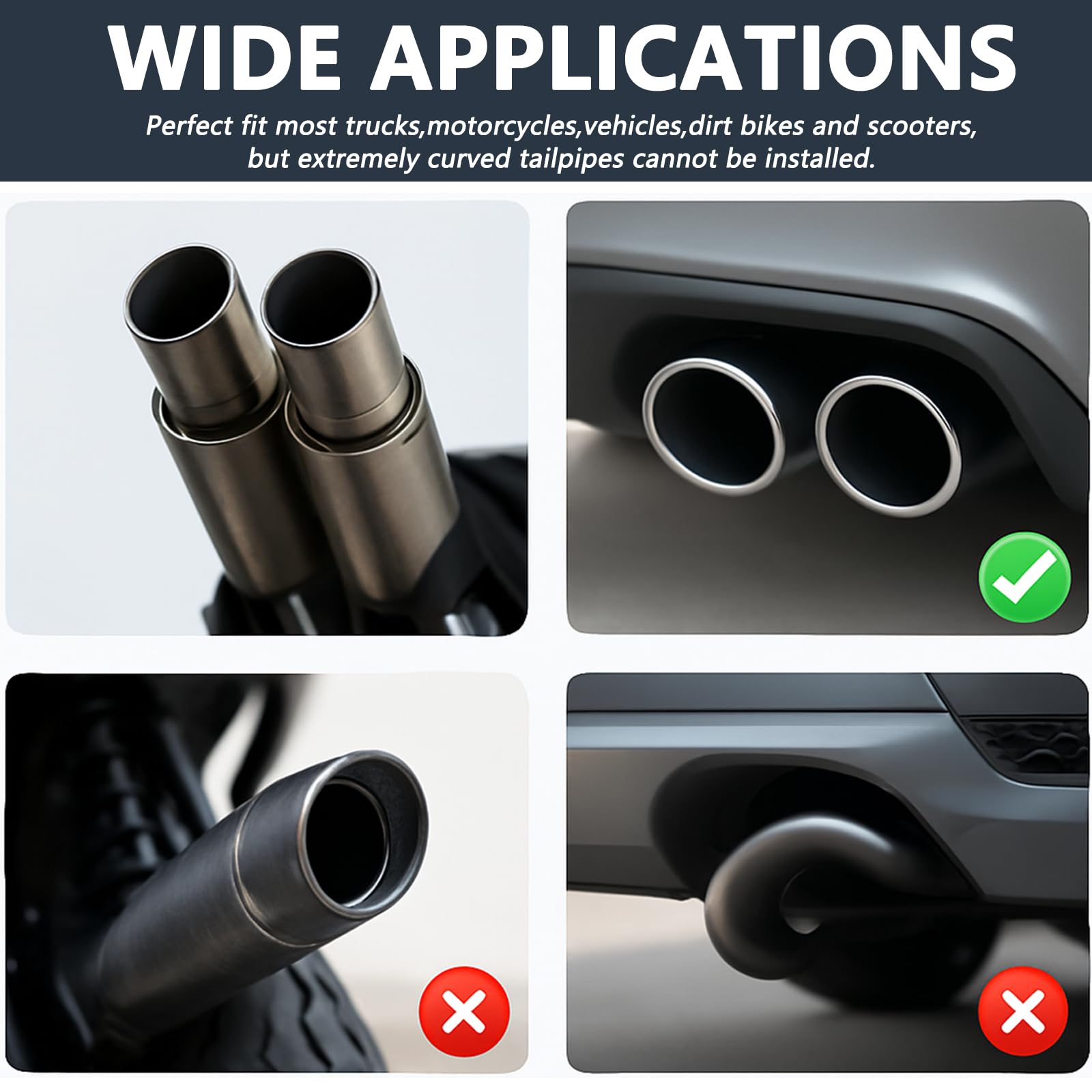 Snapklik.com : Turbo Whistle For Exhaust Pipe, 2PCS XL Size Universal ...