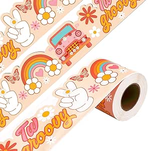 Amazon.com: HADEEONG 68ft Boho Bulletin Board Borders Self-Adhesive ...