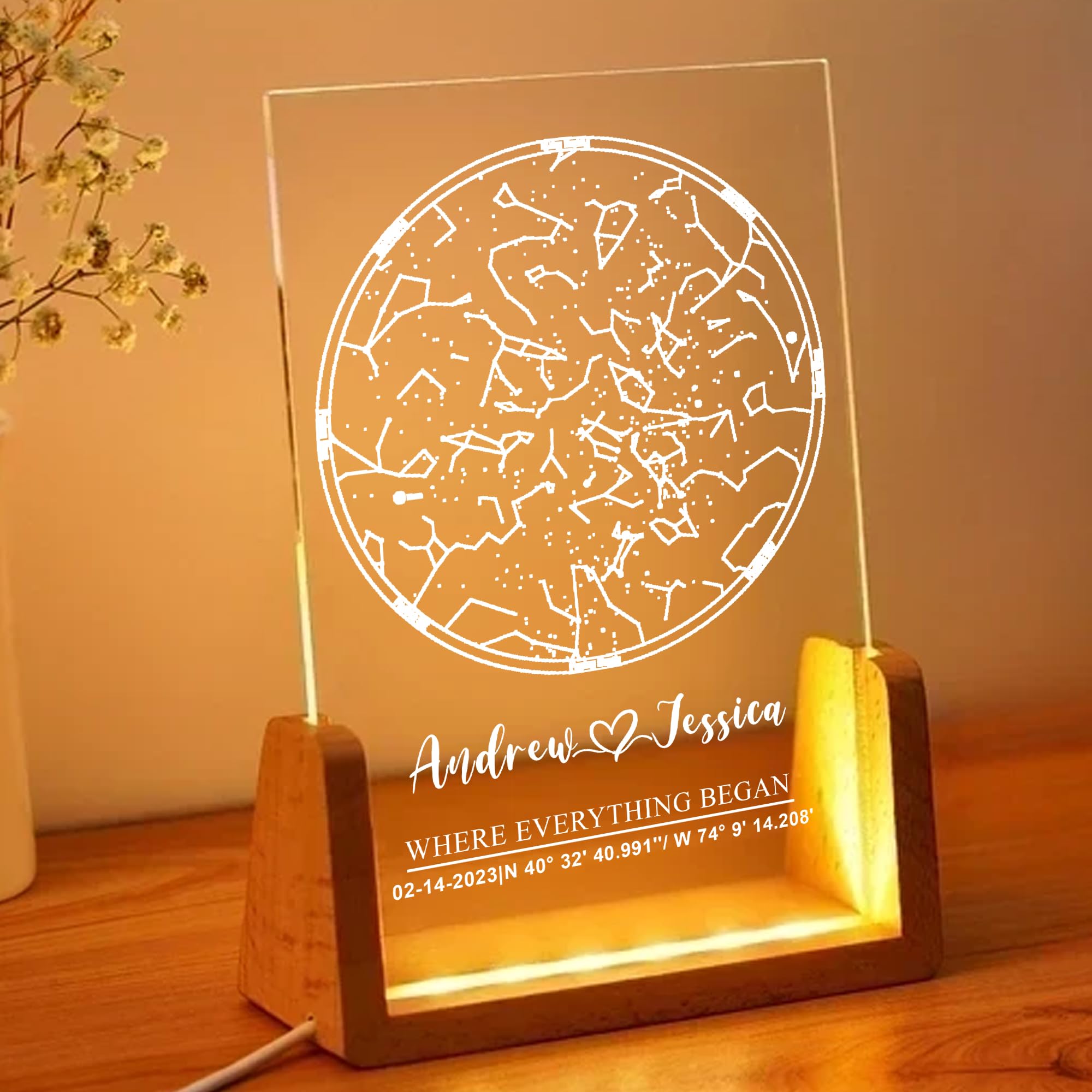 Personalized Star Lights Personalised Star Night Light The Glow Zone
