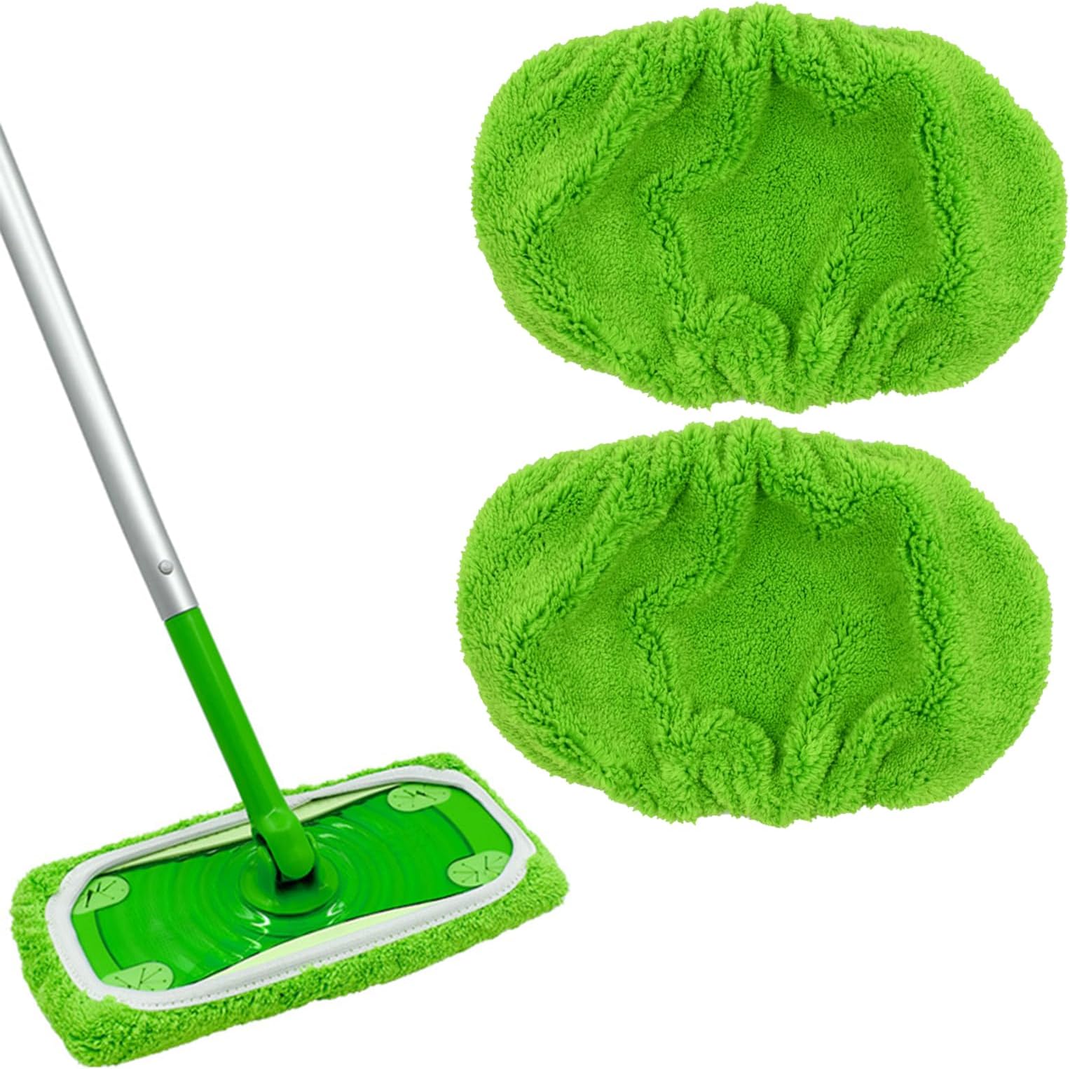 Pack of 2 Floor Mop for Swiffer, Mop Floor Cloths, Sweeper Dust Magnet ...