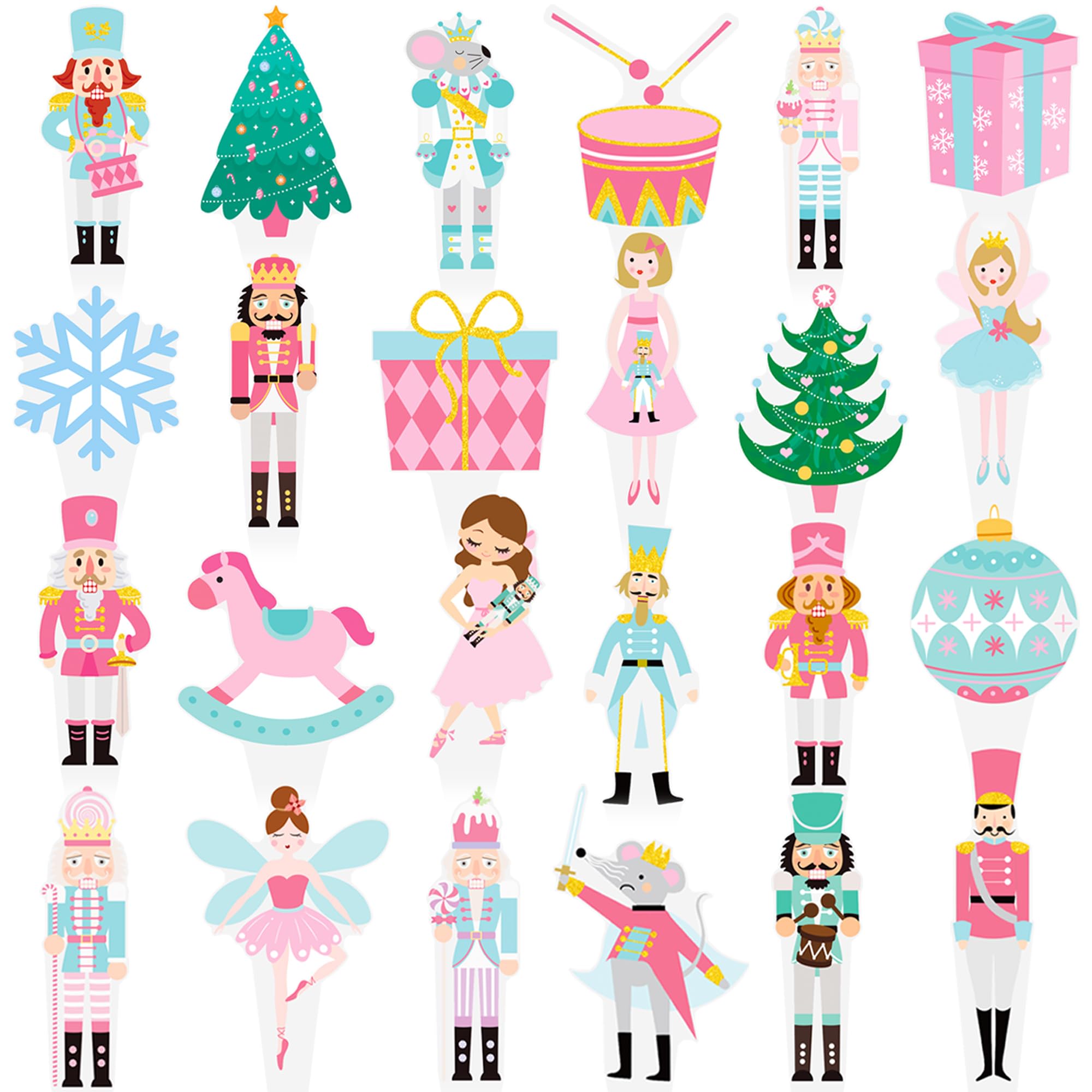 Amazon.com: Nutcracker Party Cupcake Decorations 48Pcs Nutcracker ...