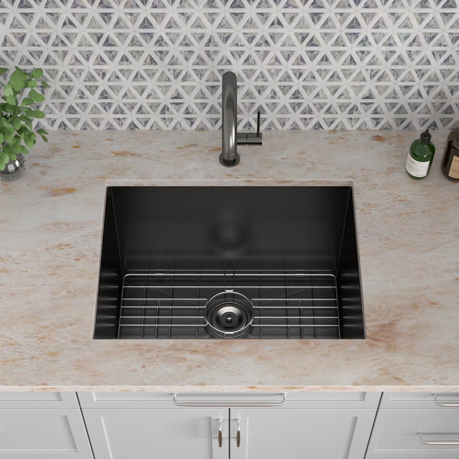Snapklik.com : 12 Deep Laundry Sink Undermount - 24 Inch Black ...
