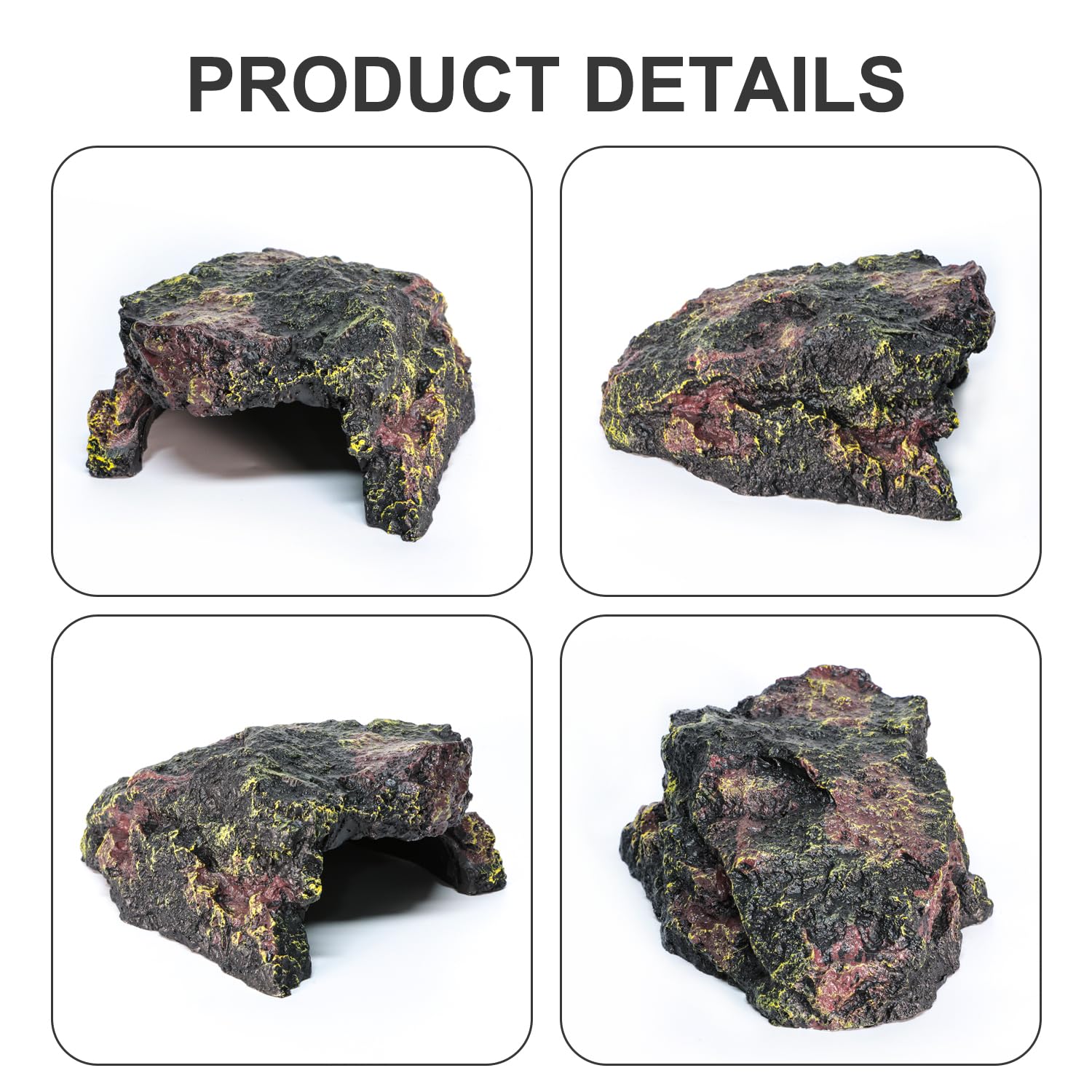 Snapklik.com : Lurmmue Reptile Rock Hide Cave, Aquarium Habitat Decor ...