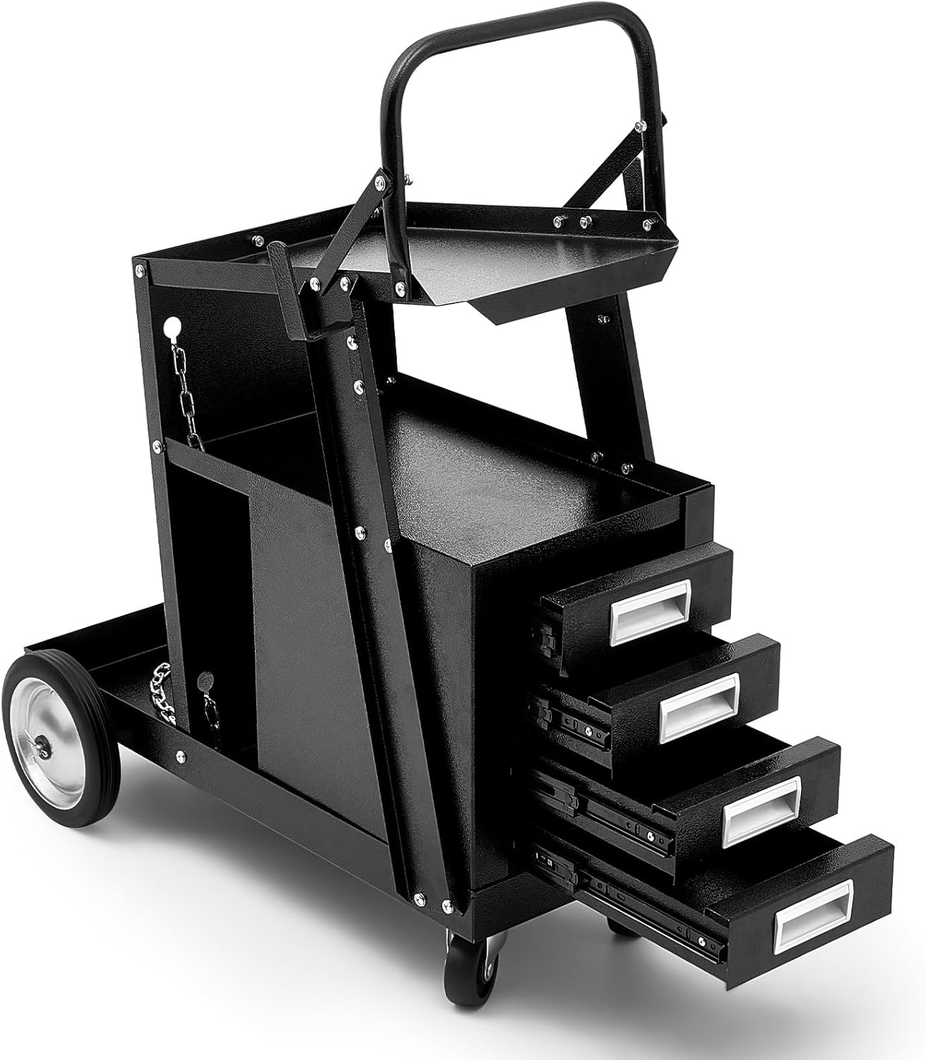 Amazon.com: Therwen Welding Cart, 2 Tier Welder Cart with 4 Drawers ...