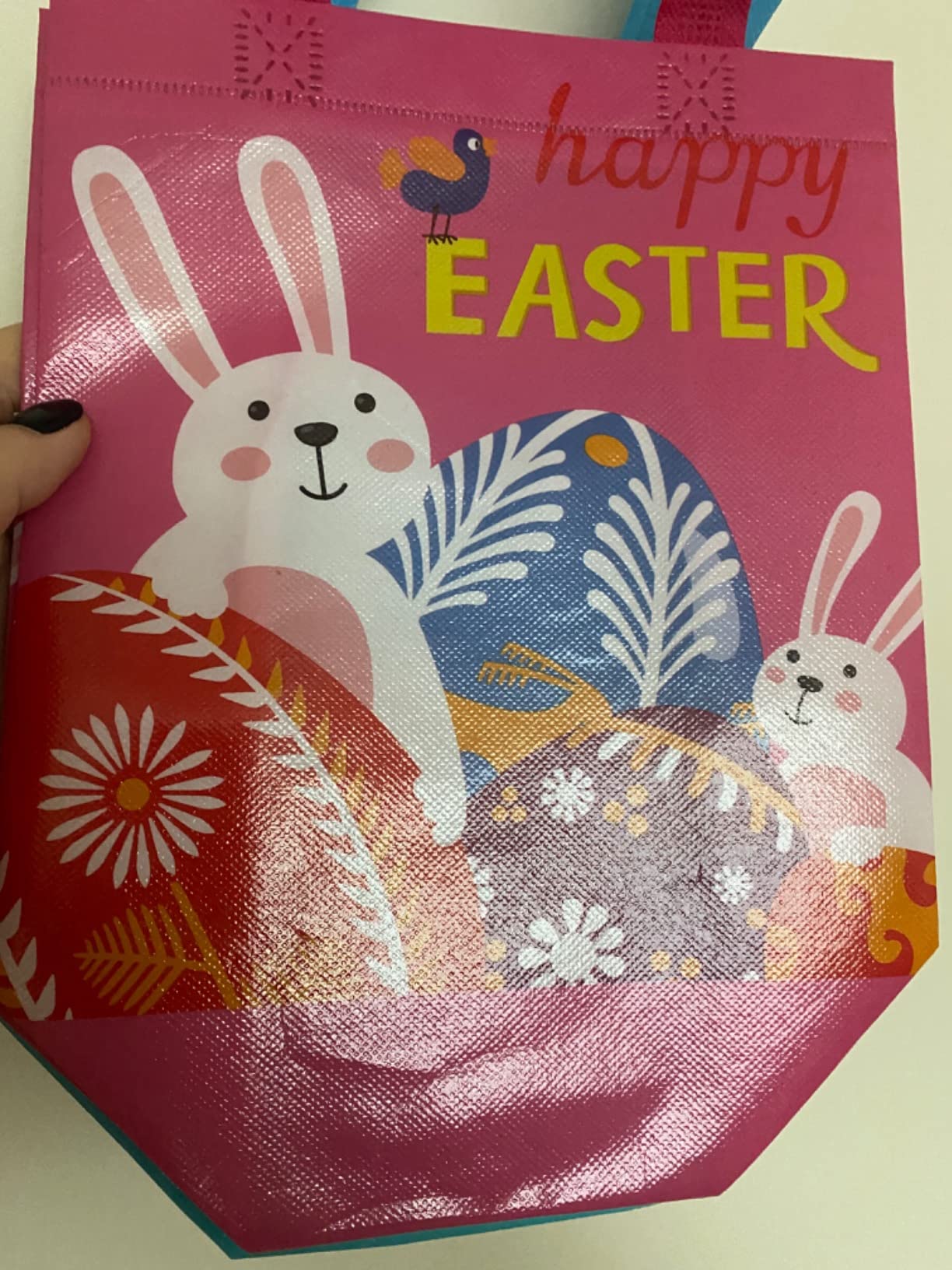 Adisno 12 Packs Easter Gift Bags, Easter Tote Bags with Handles, Easter ...