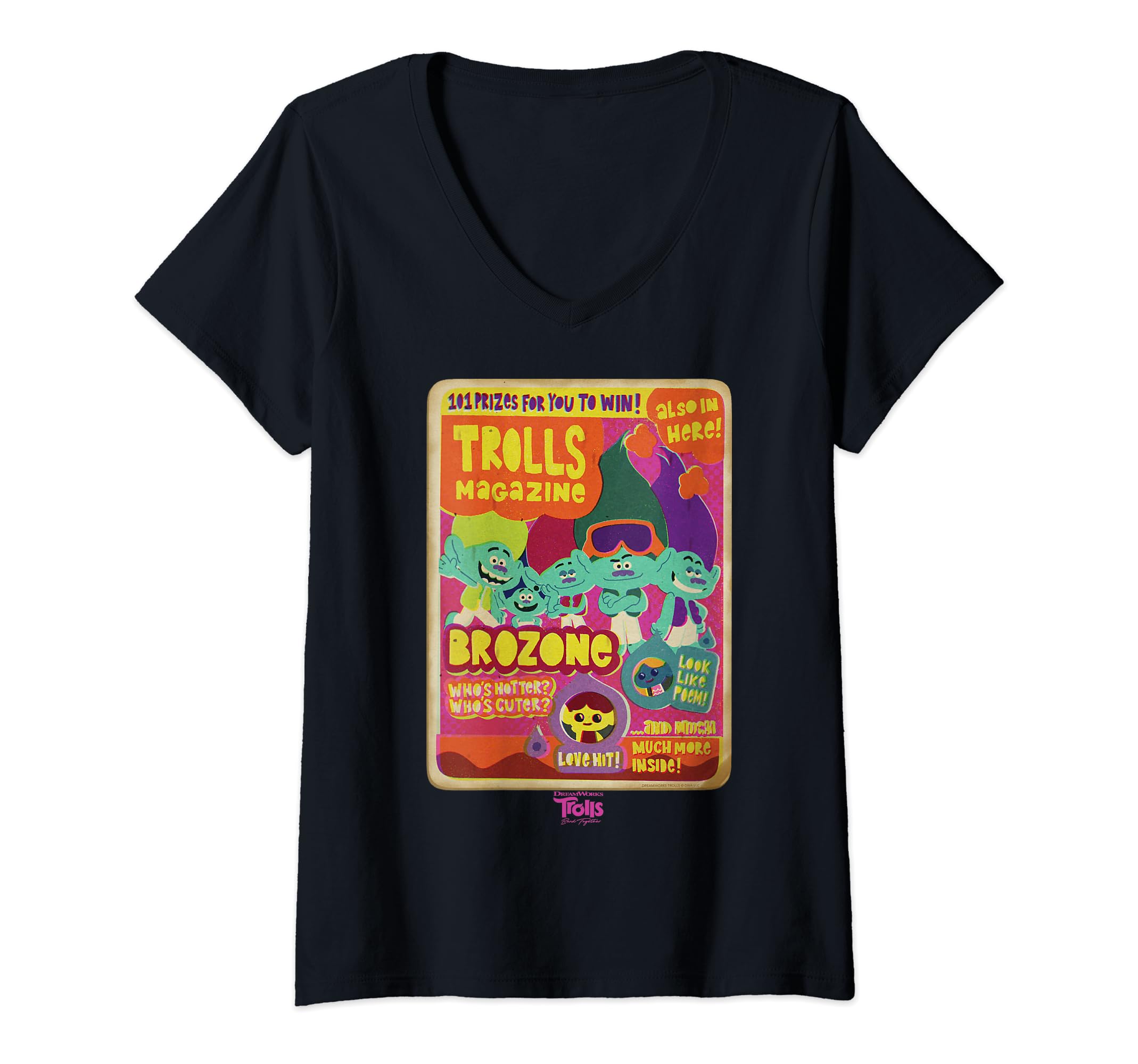 Amazon.com: Womens DreamWorks Trolls Band Together Brozone Magazine ...