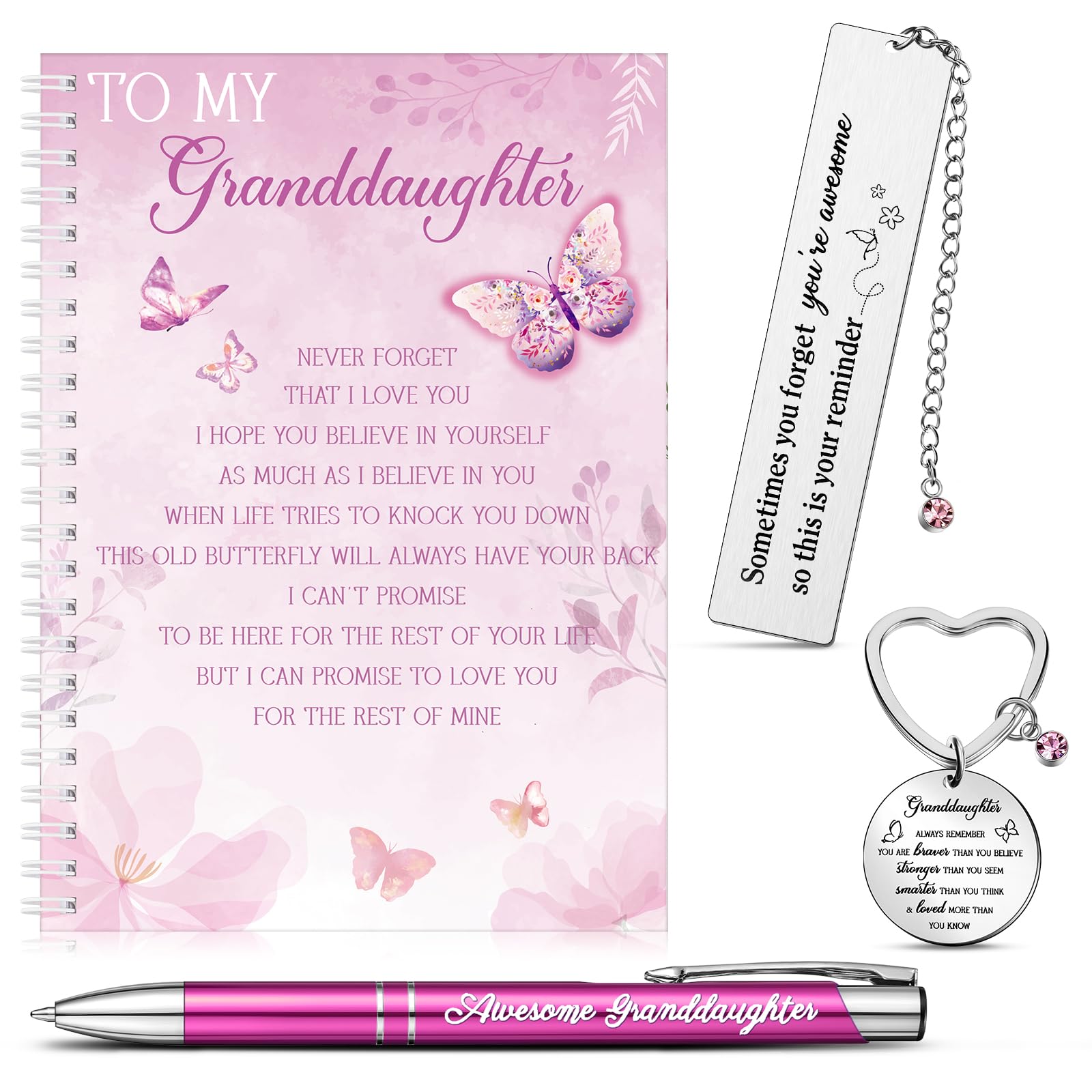 Tenare 4 Pcs Granddaughter's Gift Printed Notebook Writing Journal ...