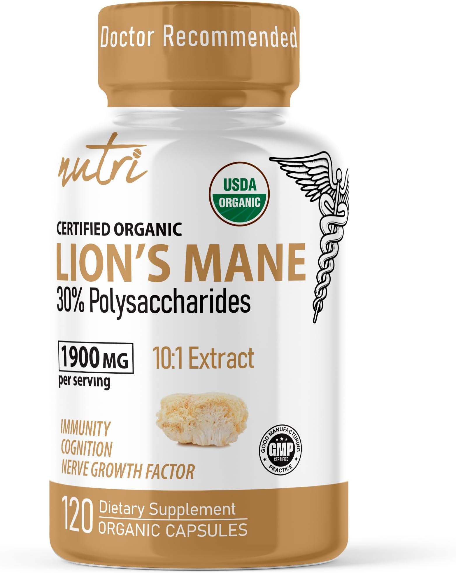 Amazon.com: Nature's Fusions Nutri Organic Lions Mane Supplement ...
