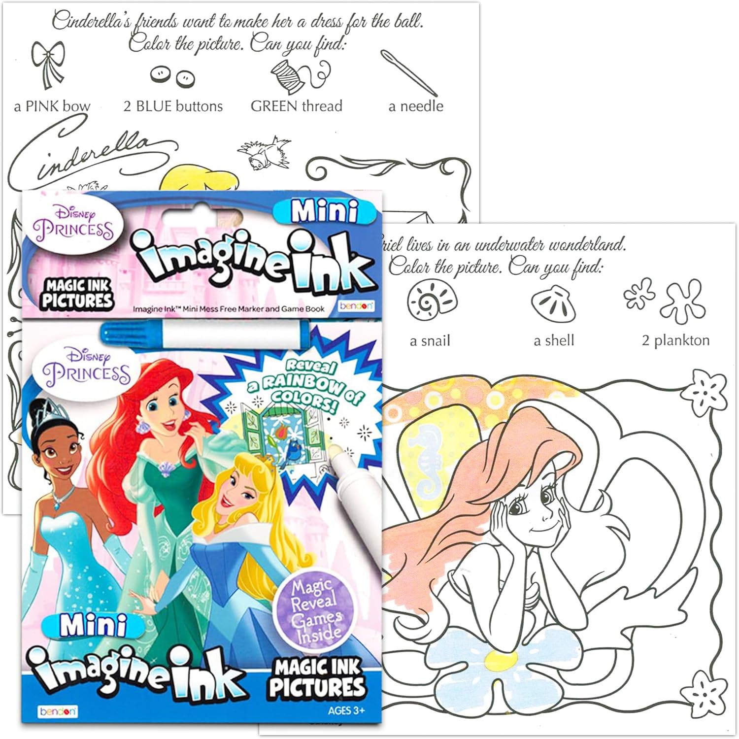 Snapklik.com : Imagine Ink Coloring Book Set - Bundle Of 6 No-Mess ...