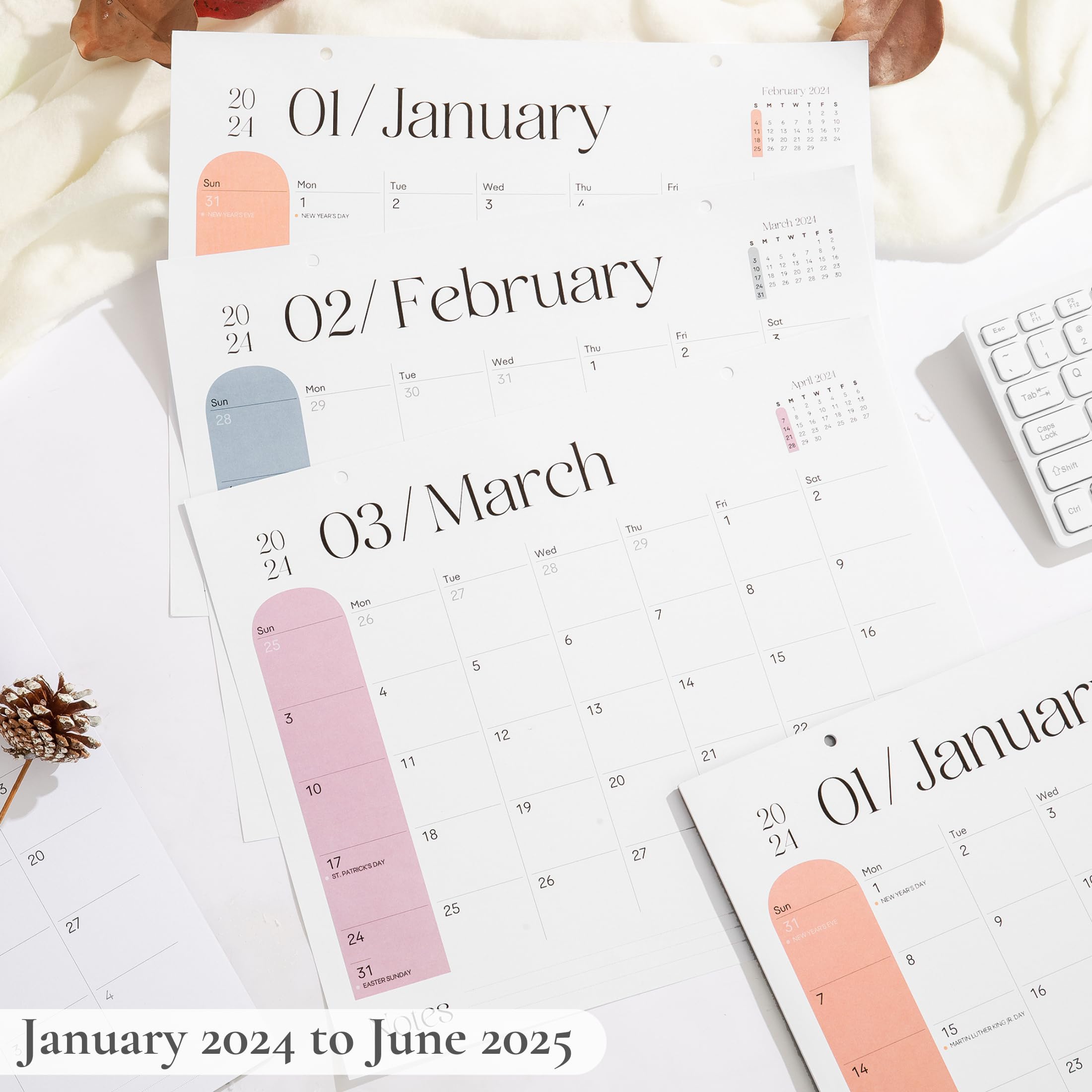 Snapklik.com : Vibrant Arc Desk Calendar 11x135 Inches Desktop Calendar ...