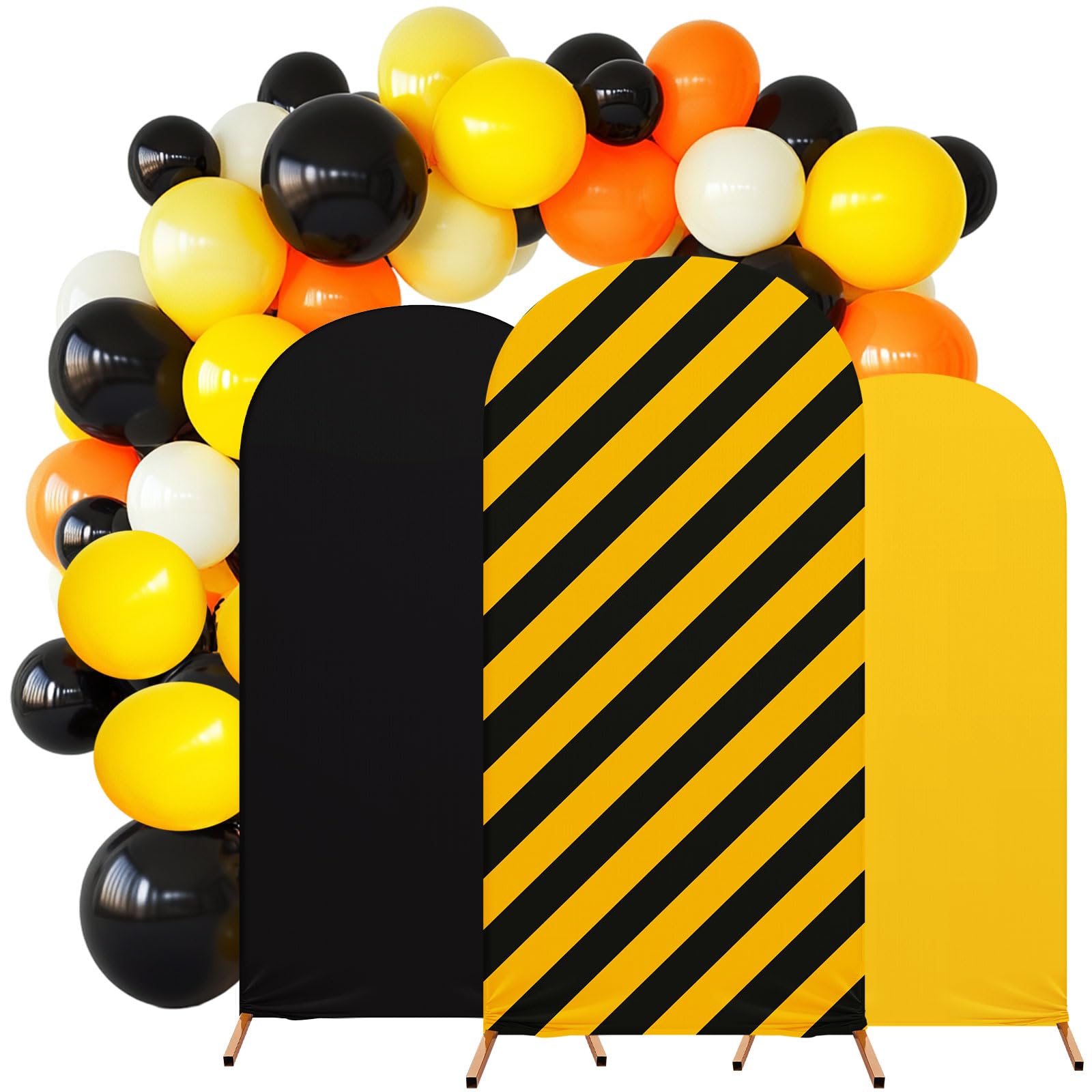 Amazon.com : RimCereal Construction Birthday Party Arch Backdrop Cover ...