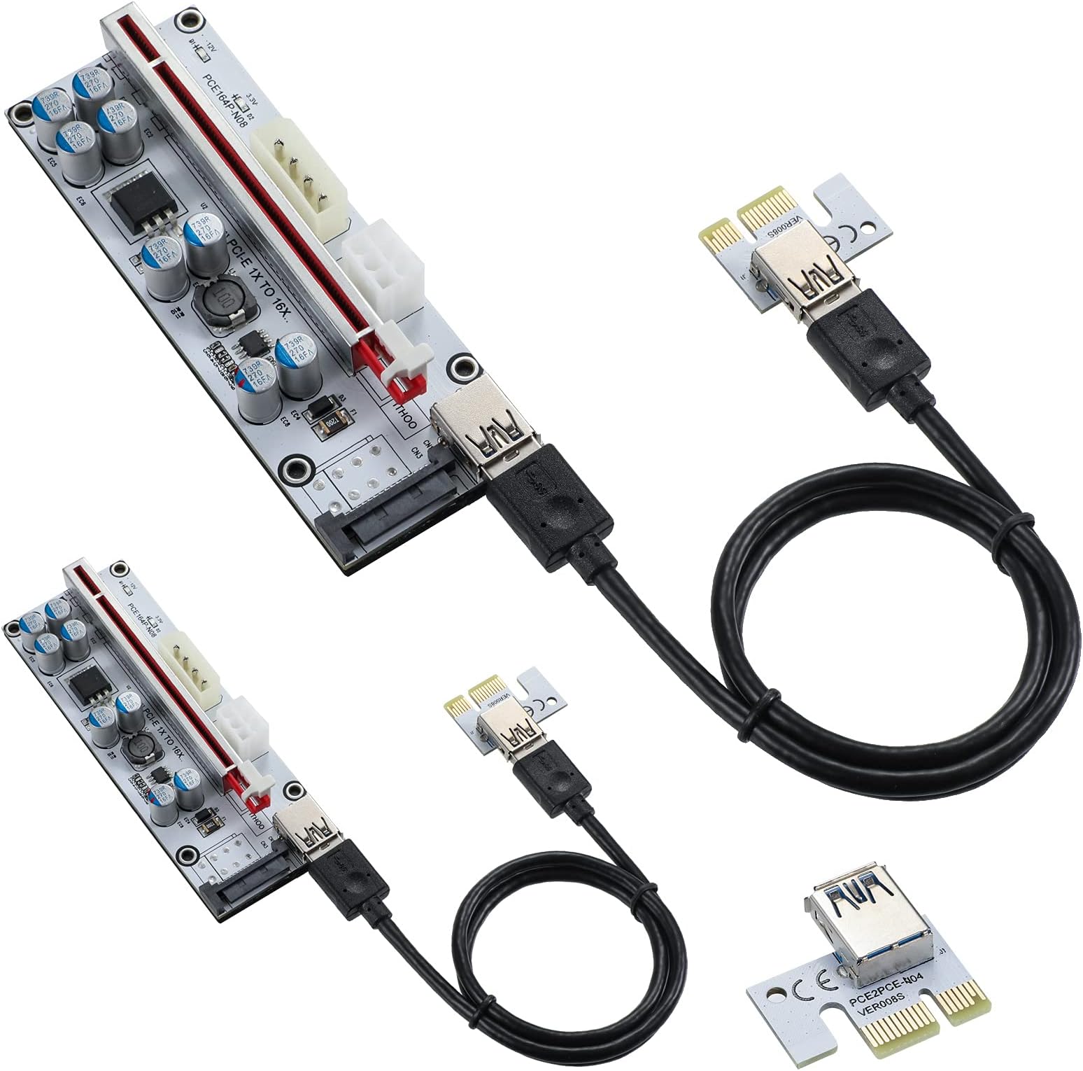 Amazon.com: ThtRht PCIE Riser Card PCI-E 1X to 16X Express Extender ...