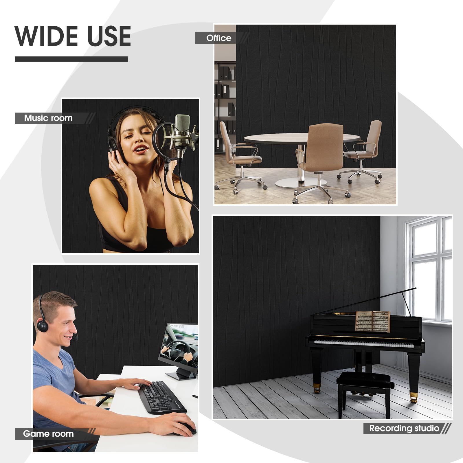 Snapklik.com : Coume 5 Pack Art Acoustic Panels Sound Absorbing ...