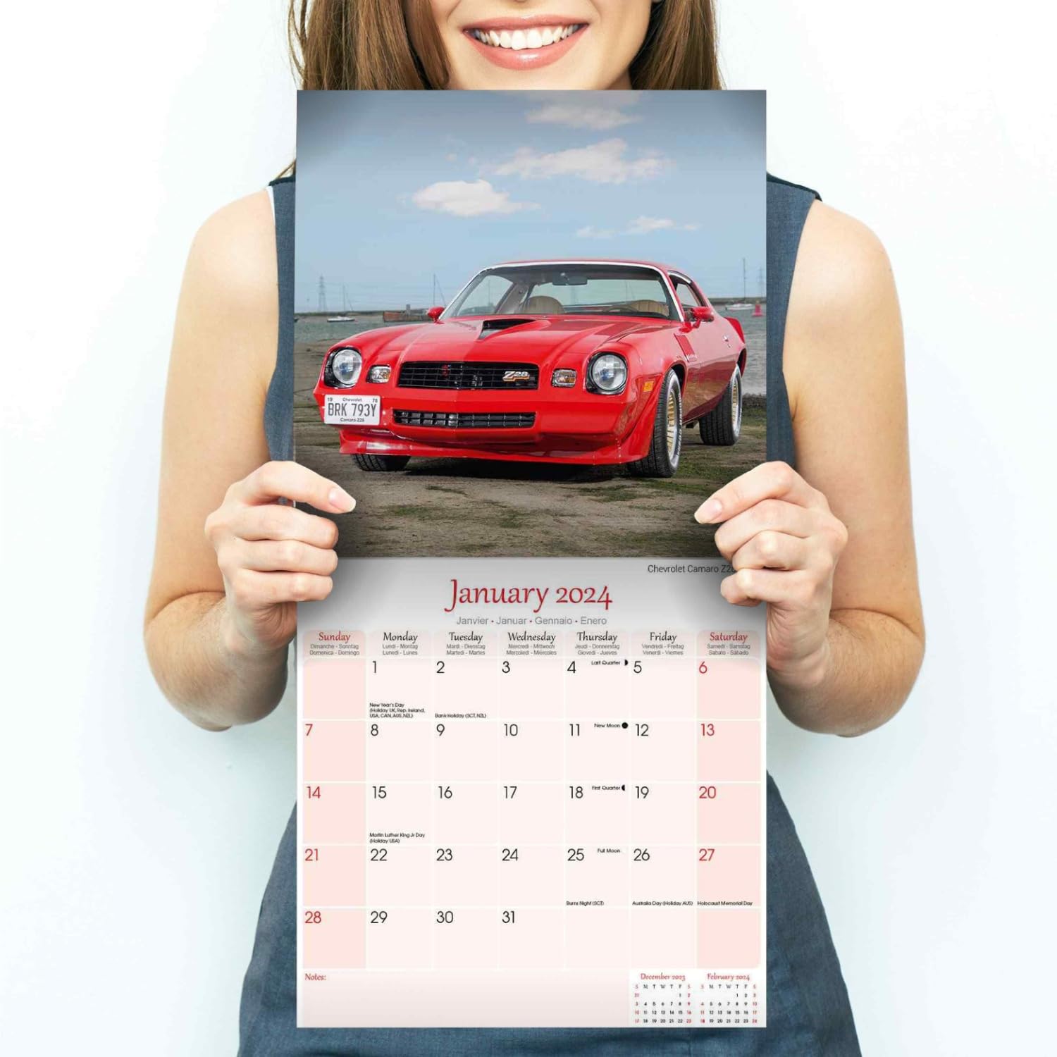 Snapklik.com : 2023 2024 American Muscle Car Calendar - Monthly Wall ...