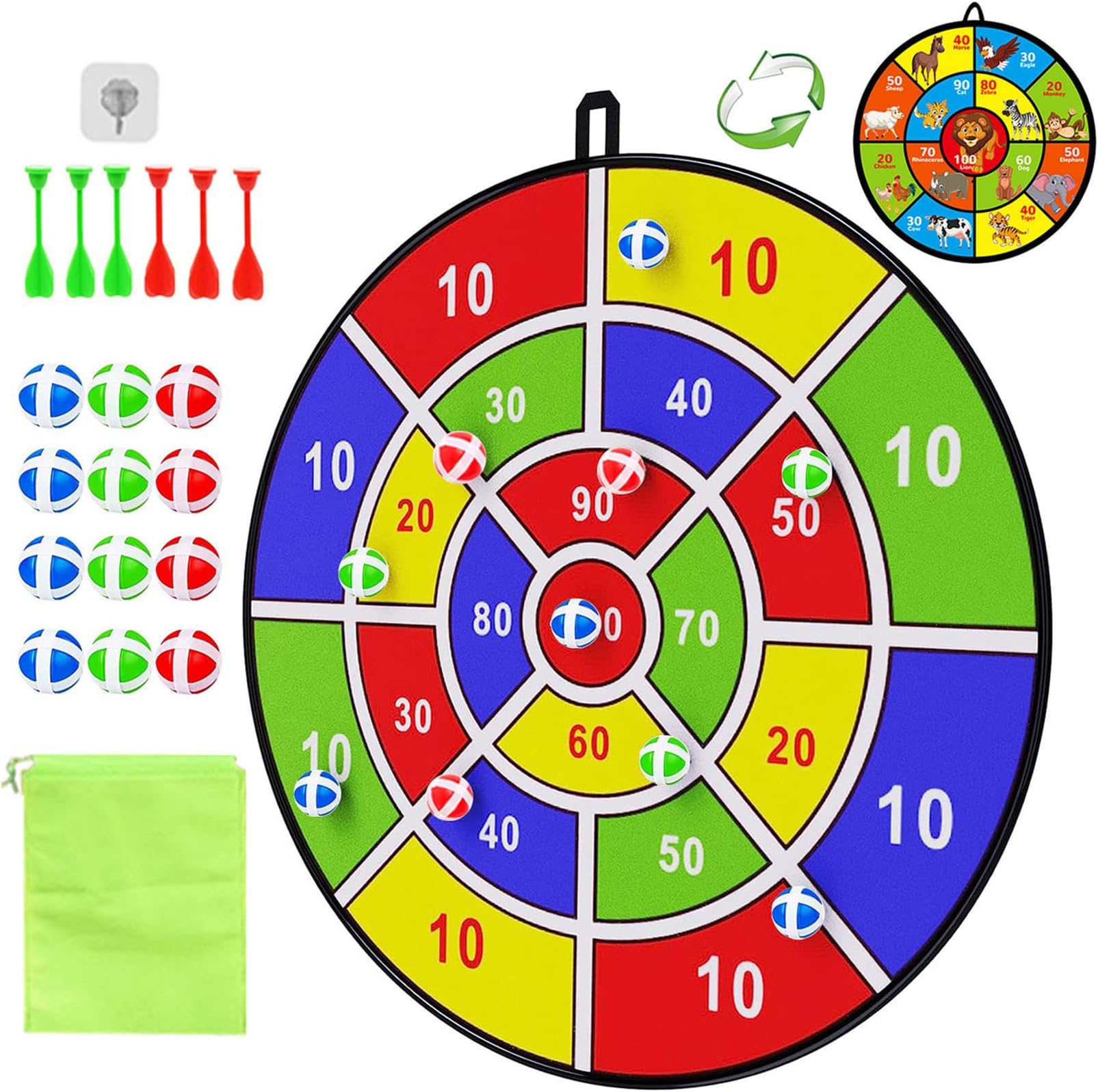 74cm Large Dart Board for Kids, Kids Dart Board with Sticky Balls ...