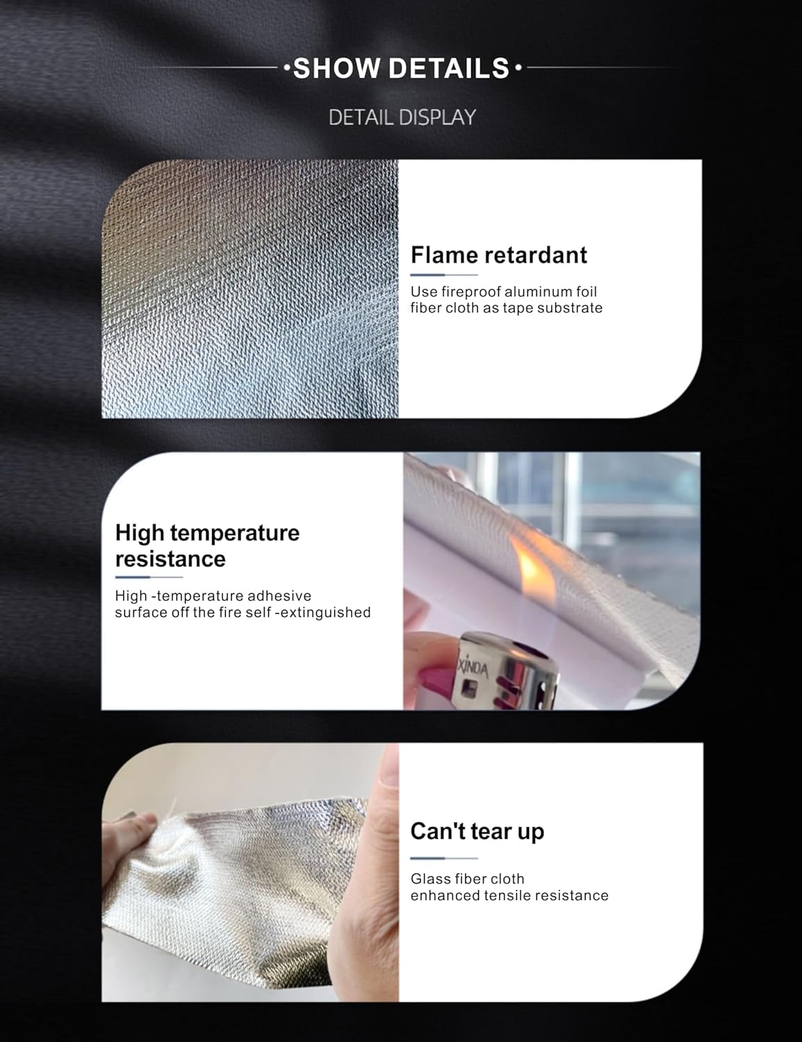 Snapklik.com : Ummickl Adhesive Backed Aluminized Fiberglass Heat Sheet ...