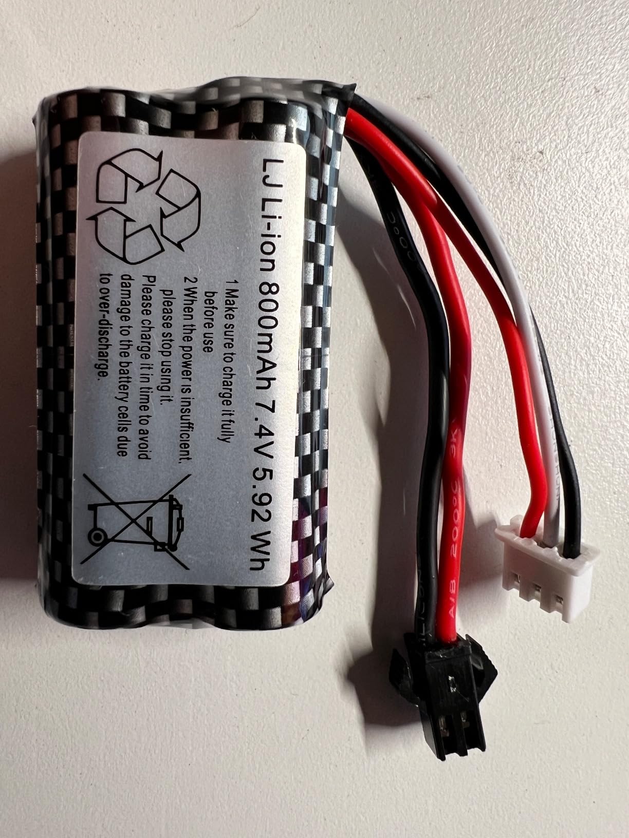 Amazon.com: PKX 7.4V Battery, 5.92wh Energy Battery for RC Car, RC Car ...