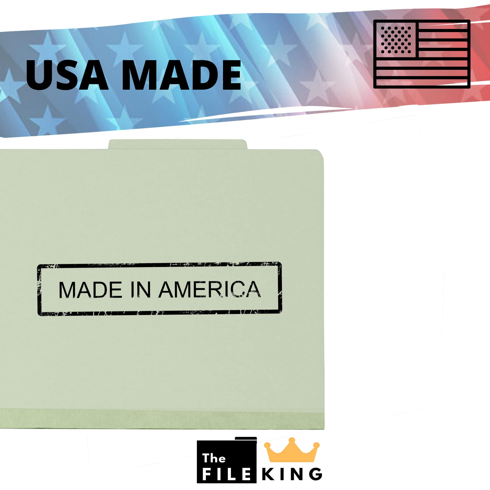 Snapklik.com : The File King Classification Folders 2 Dividers Letter Size - Light Green, 10 ...