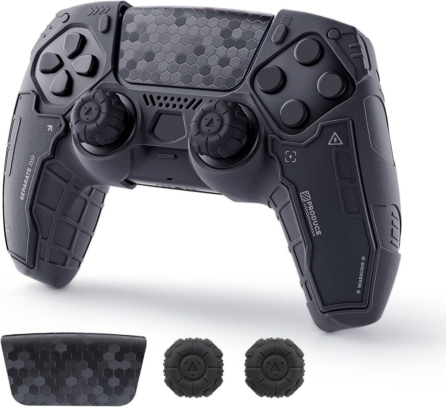 GeekShare G.S.TAC Tactical PS 5 Controller Skin Set, Anti-Slip Silicone ...