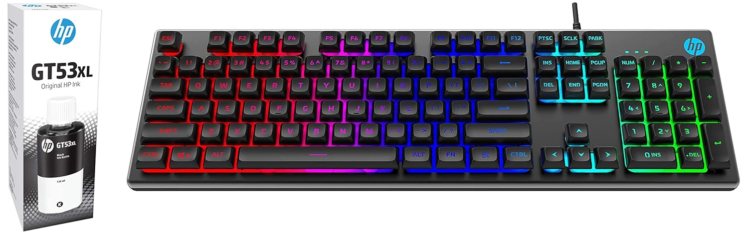 Amazon.in: Buy HP K500F Backlit Membrane Wired Gaming Keyboard with ...