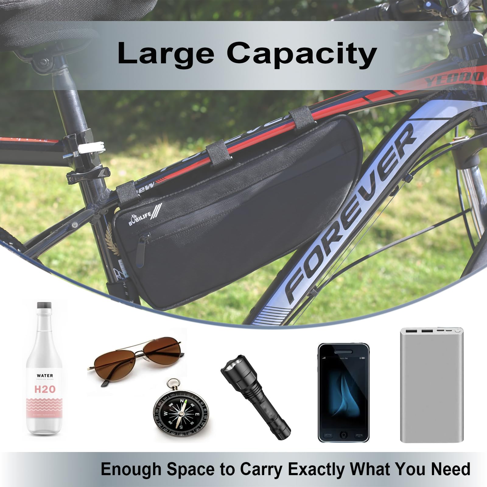 Snapklik.com : Large Bike Frame Bag - Waterproof Bicycle Triangle Frame ...