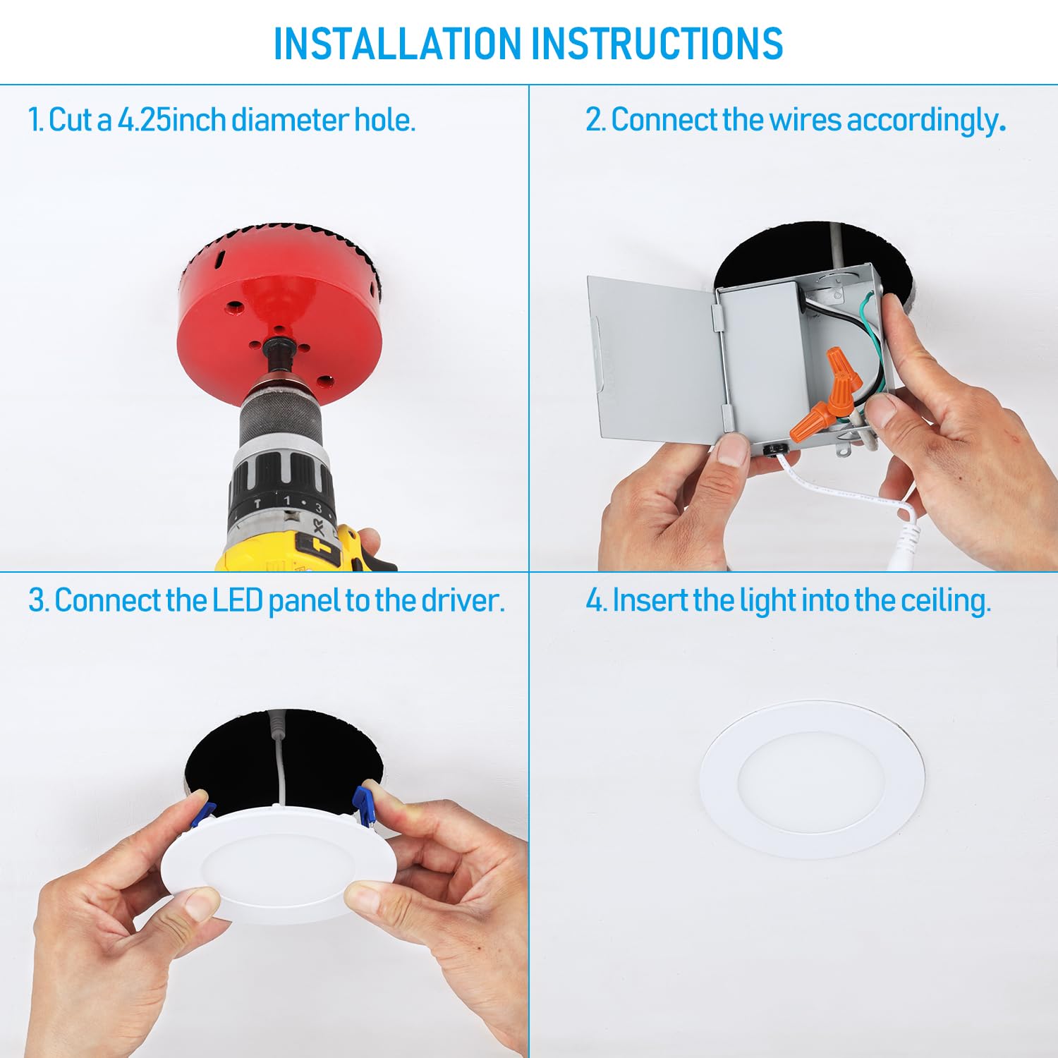 Snapklik.com : TORCHSTAR 4 Inch Slim LED Recessed Lighting