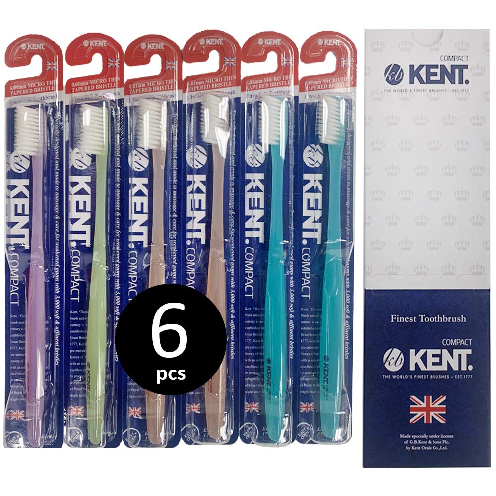 Amazon.com : [KENT] COMPACT Small Head Extra Soft Toothbrush for ...