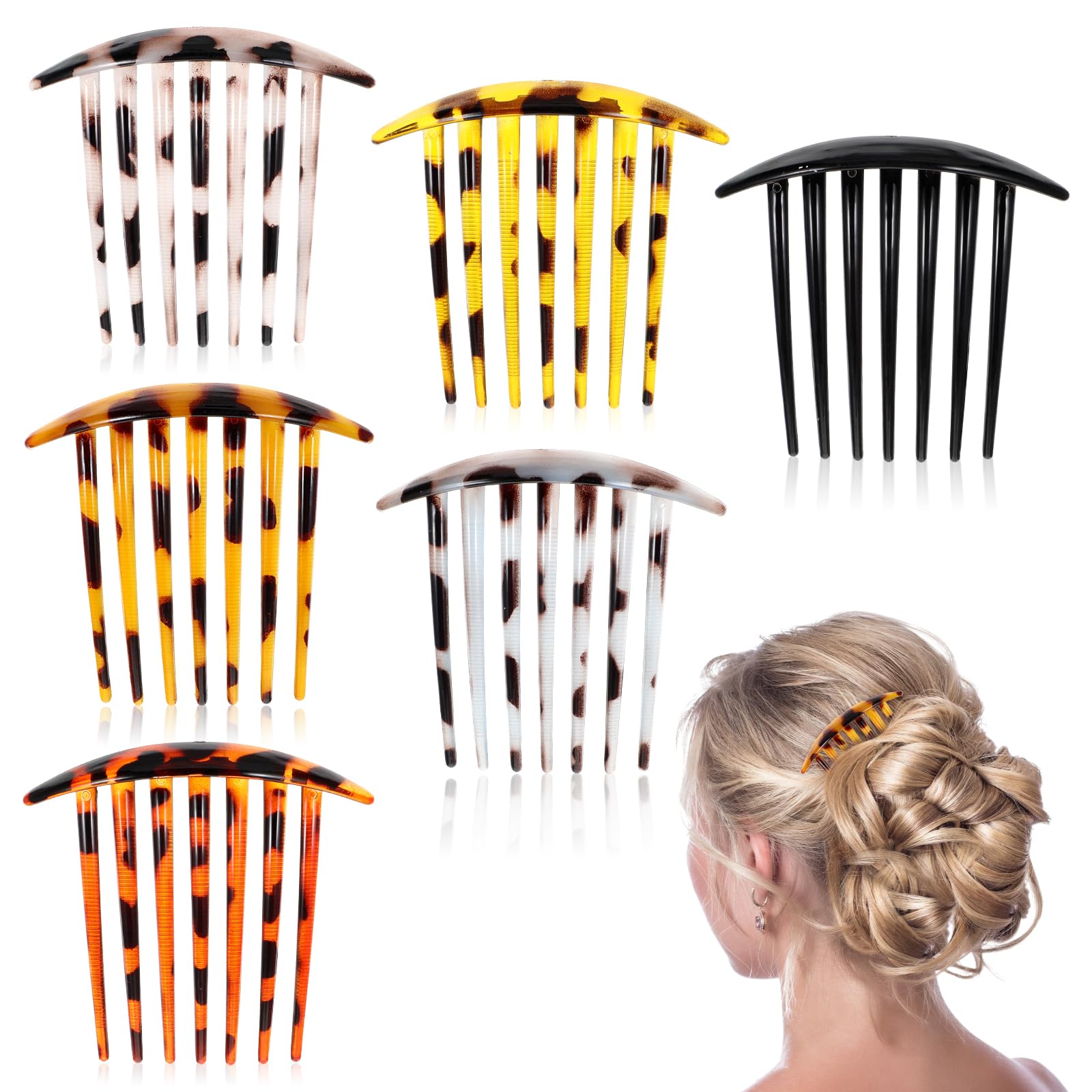 Amazon.com : Ouligay 6 Pcs French Comb,Fine Hair Combs for Women ...