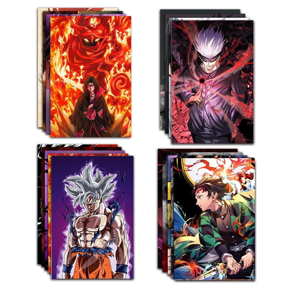 Buy EXO DECOR set of 20 mix anime wall A4 size Anime s for Bedroom Wall ...