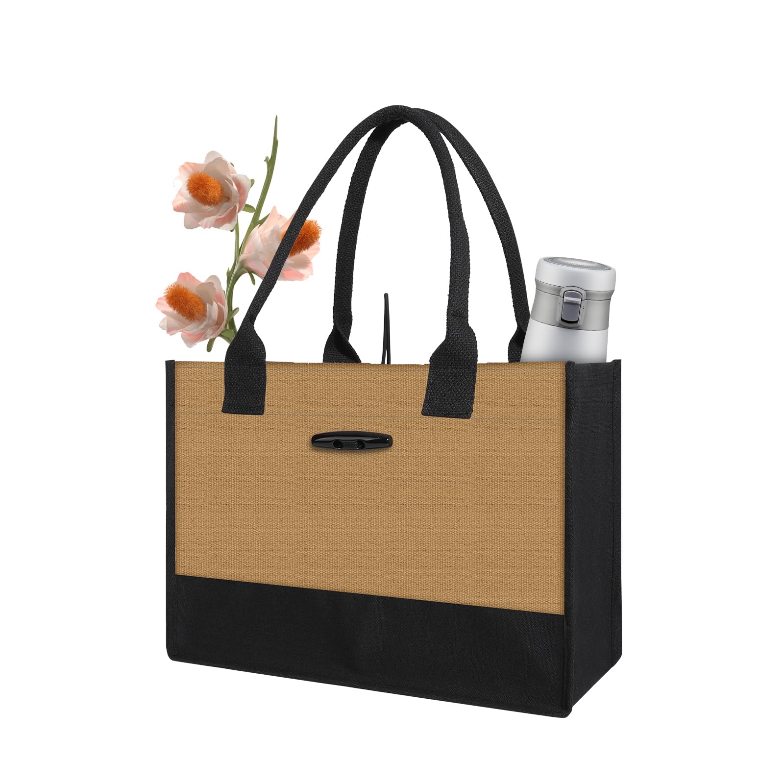 Amazon.com: Aricsen Small Canvas Shopping Tote Bag with Handles for ...