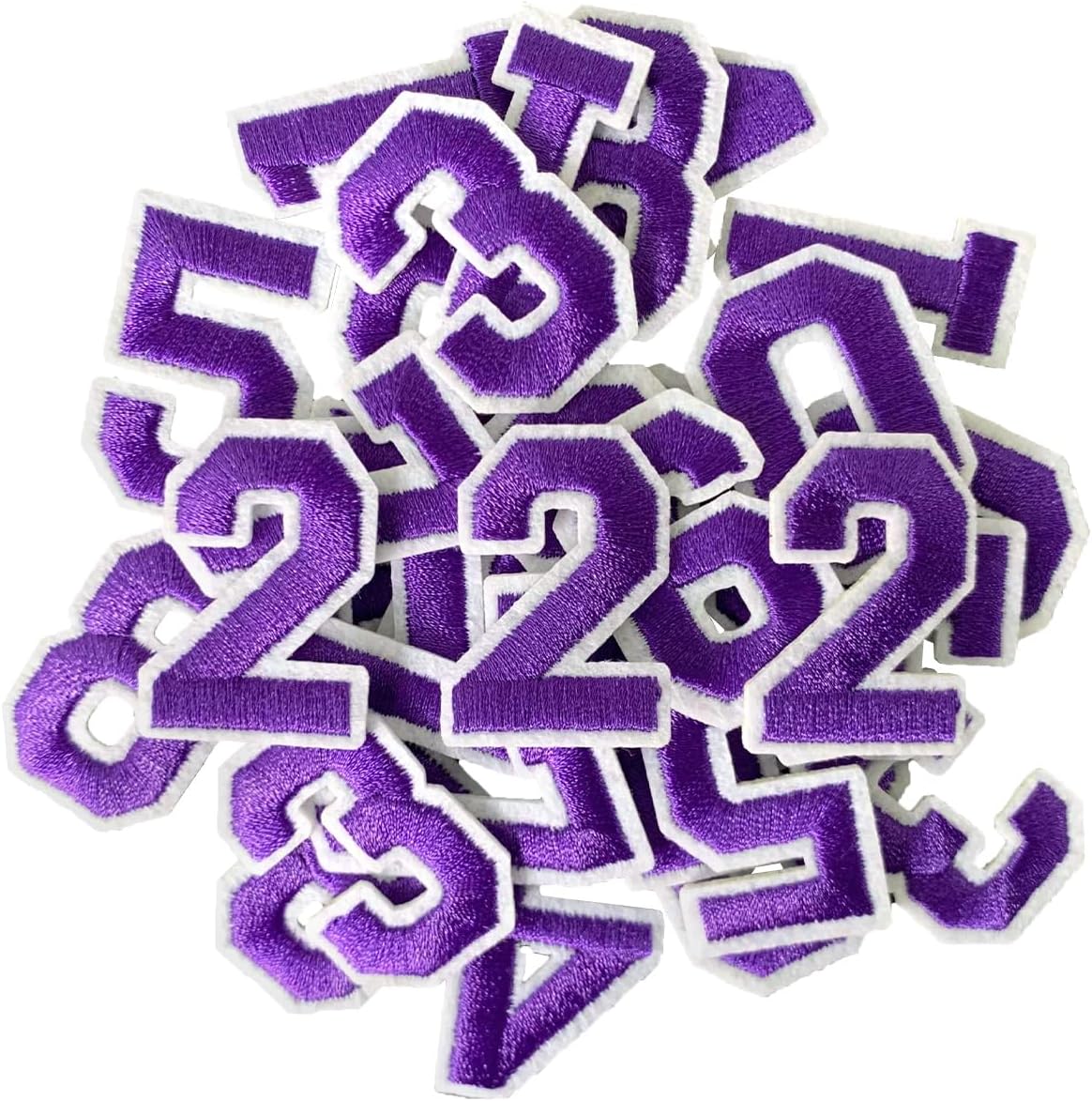 Amazon.com: GYGYL 30 Pieces Iron on Numbers Patches, Purple Number ...