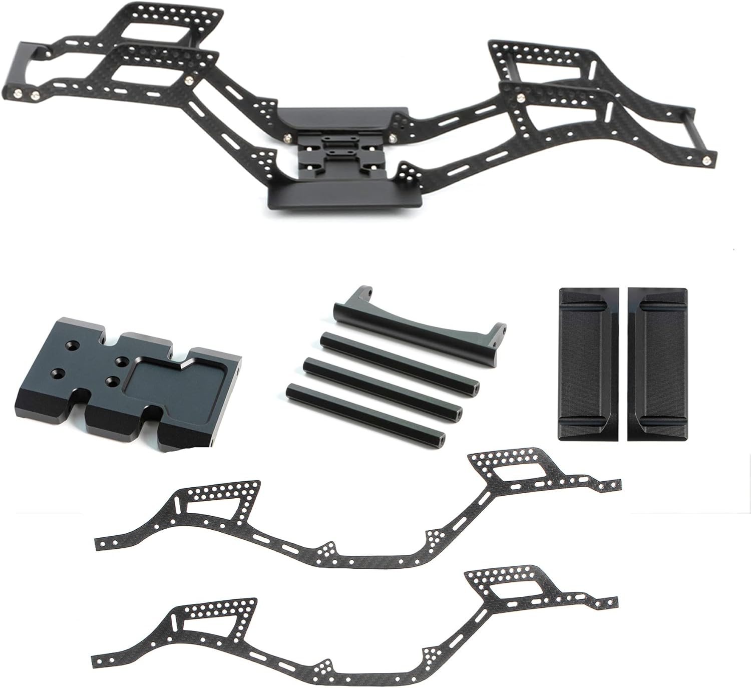 Amazon.com: RC Frame Chassis Kit for 1/10 RC Rock Crawle, Gen2 Carbon ...