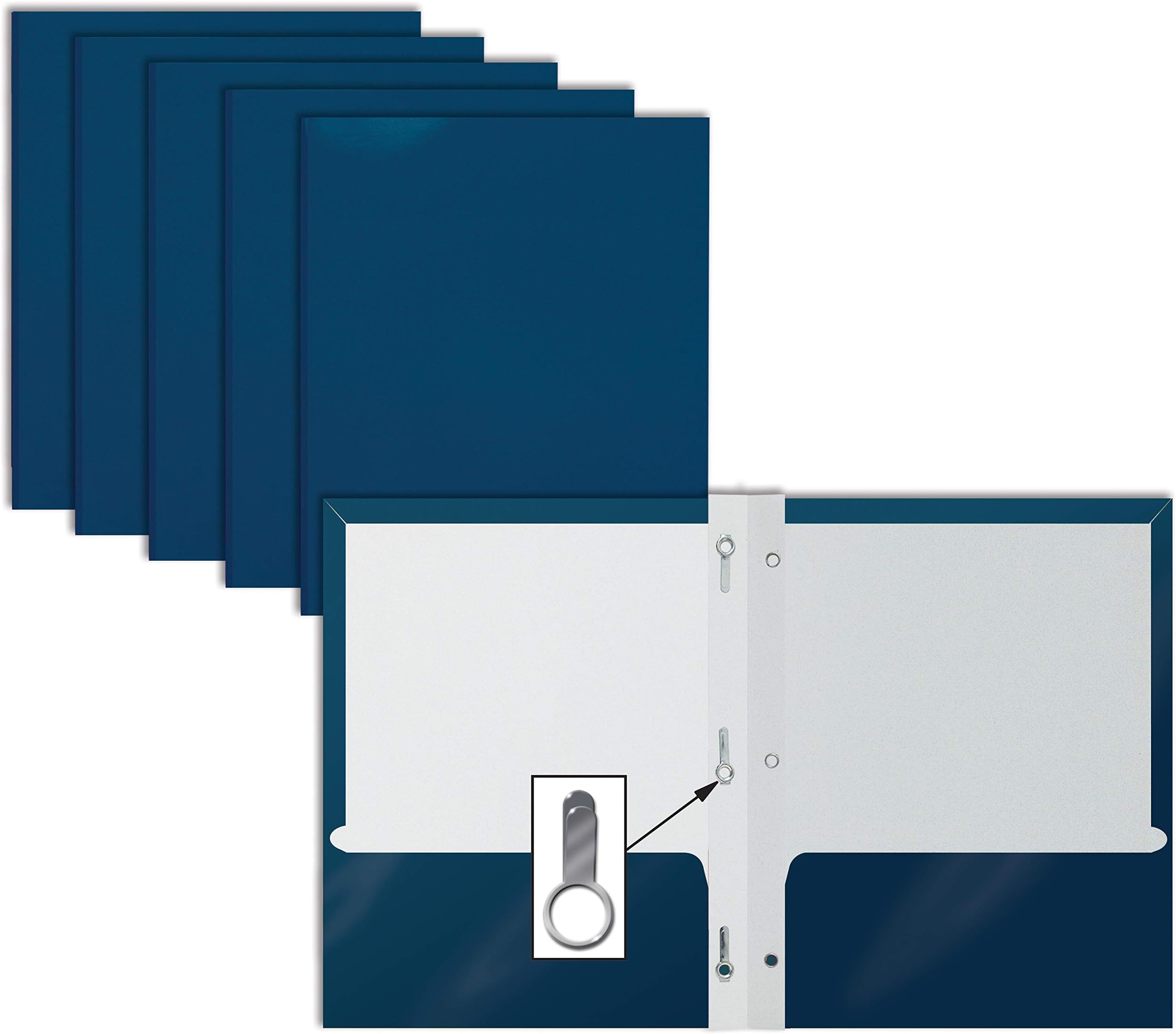 Amazon.com : Office Depot® Brand 2-Pocket Paper Folders, Dark Blue ...