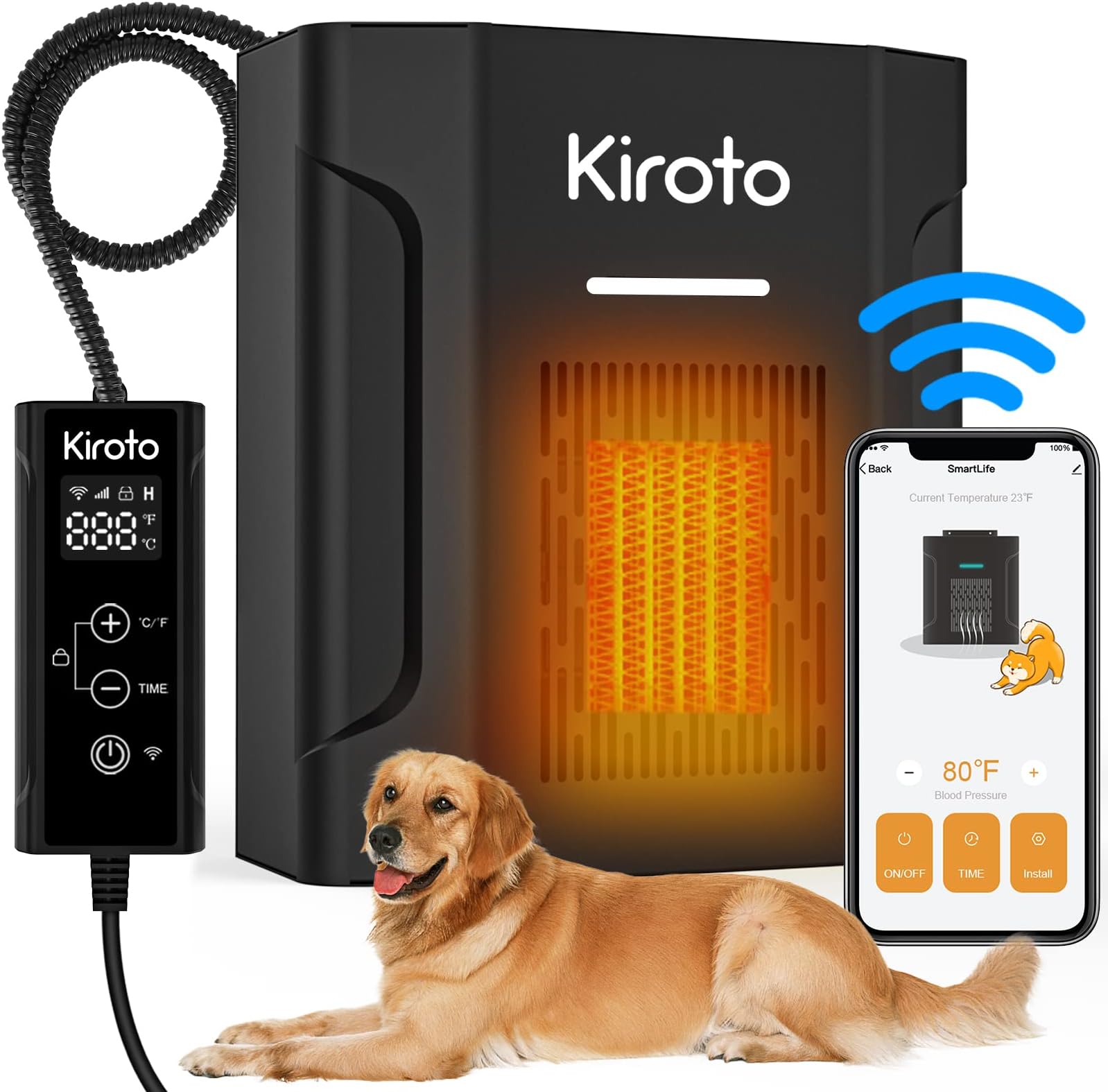 Amazon.com : Dog House Heater for Outside with Thermostat& WiFi ...