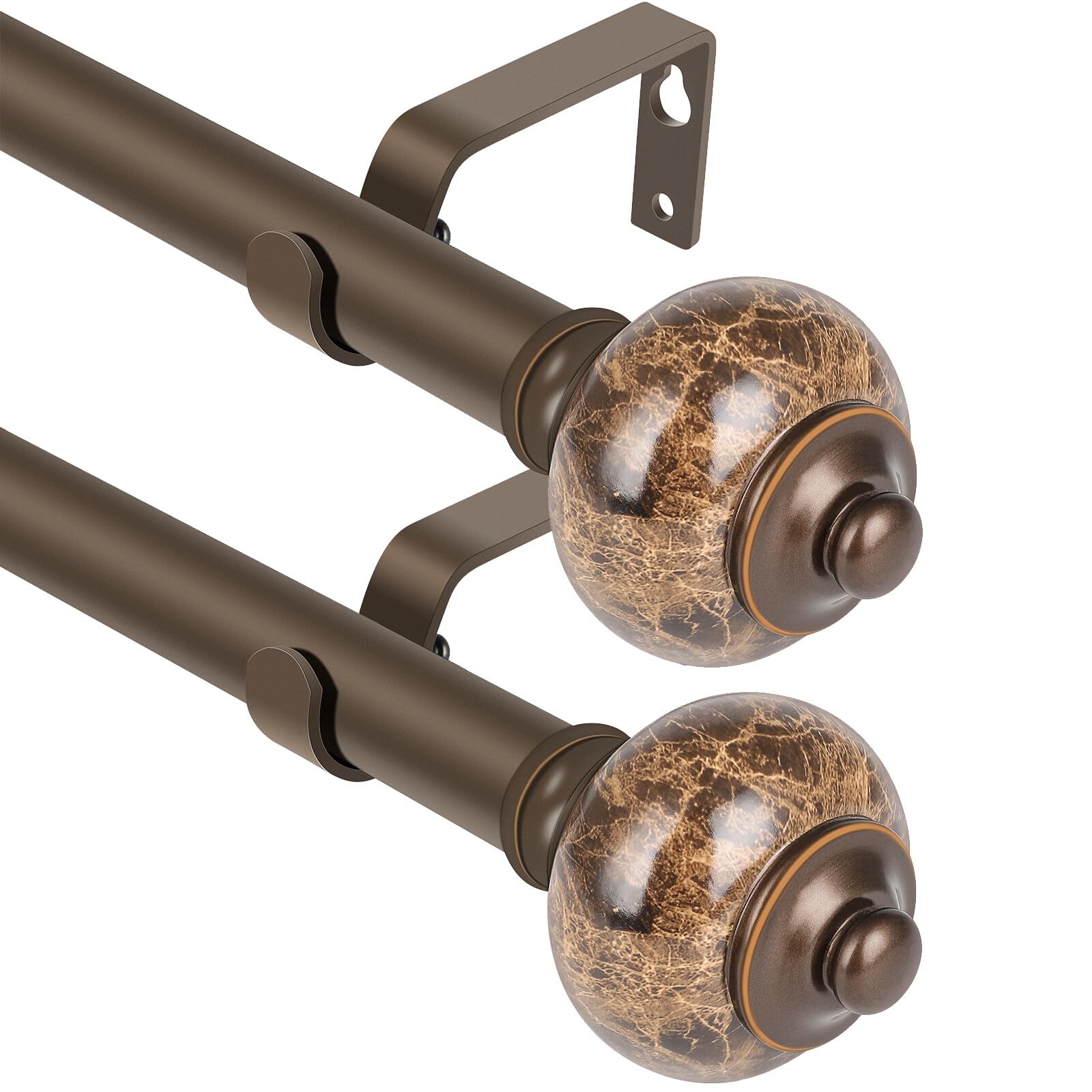 Amazon.com: SCITOO Window Curtain Rods,3/4 Inch Polished Bronze ...