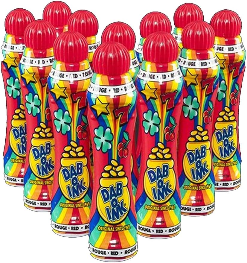 Amazon.com: Dab-O-Ink One Dozen 4oz Red Bingo Dauber : Toys & Games