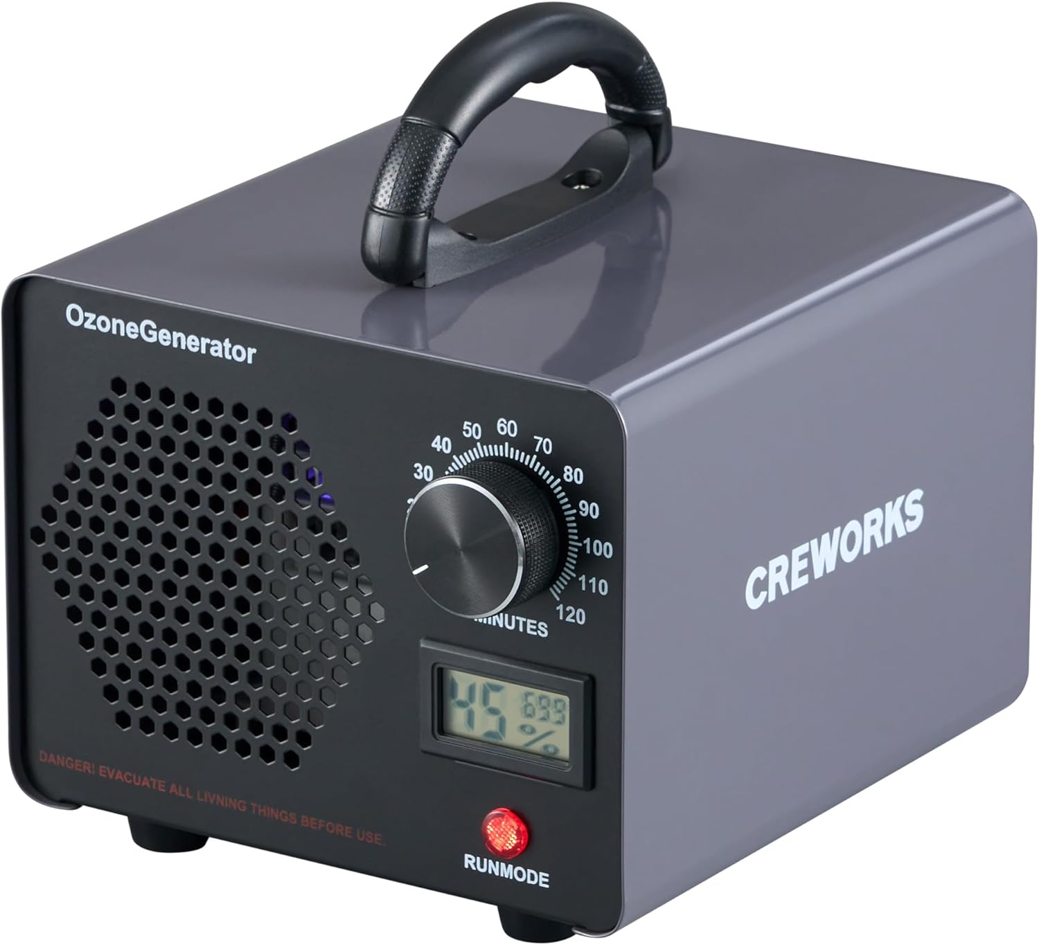 Amazon.com: CREWORKS Ozone Generator, 5000 mg/h High Capacity Ozone Machine for Car Home Smoke ...