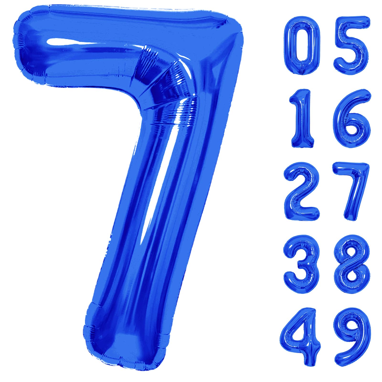 Amazon.com: 40 Inch Giant Navy Blue Number Balloon, Mylar Foil Helium ...