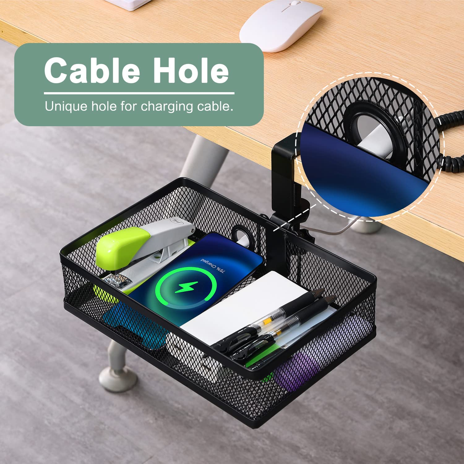 Snapklik.com : ROSYLINE Drawer Under Desk Storage Organizer, Clamp On ...