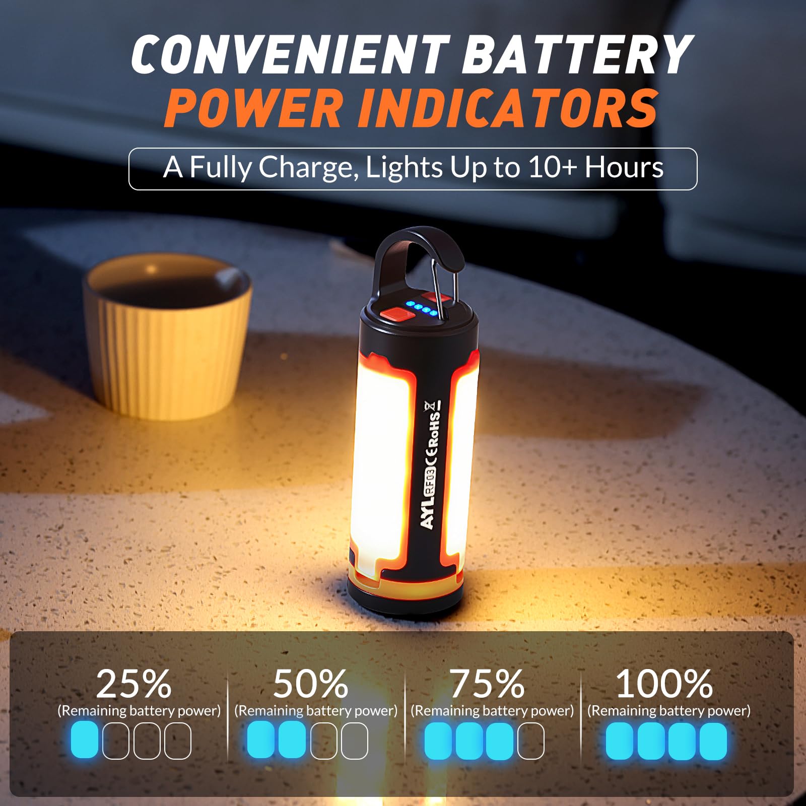 Snapklik.com : Portable LED Rechargeable Camping Lantern, Lightweight ...