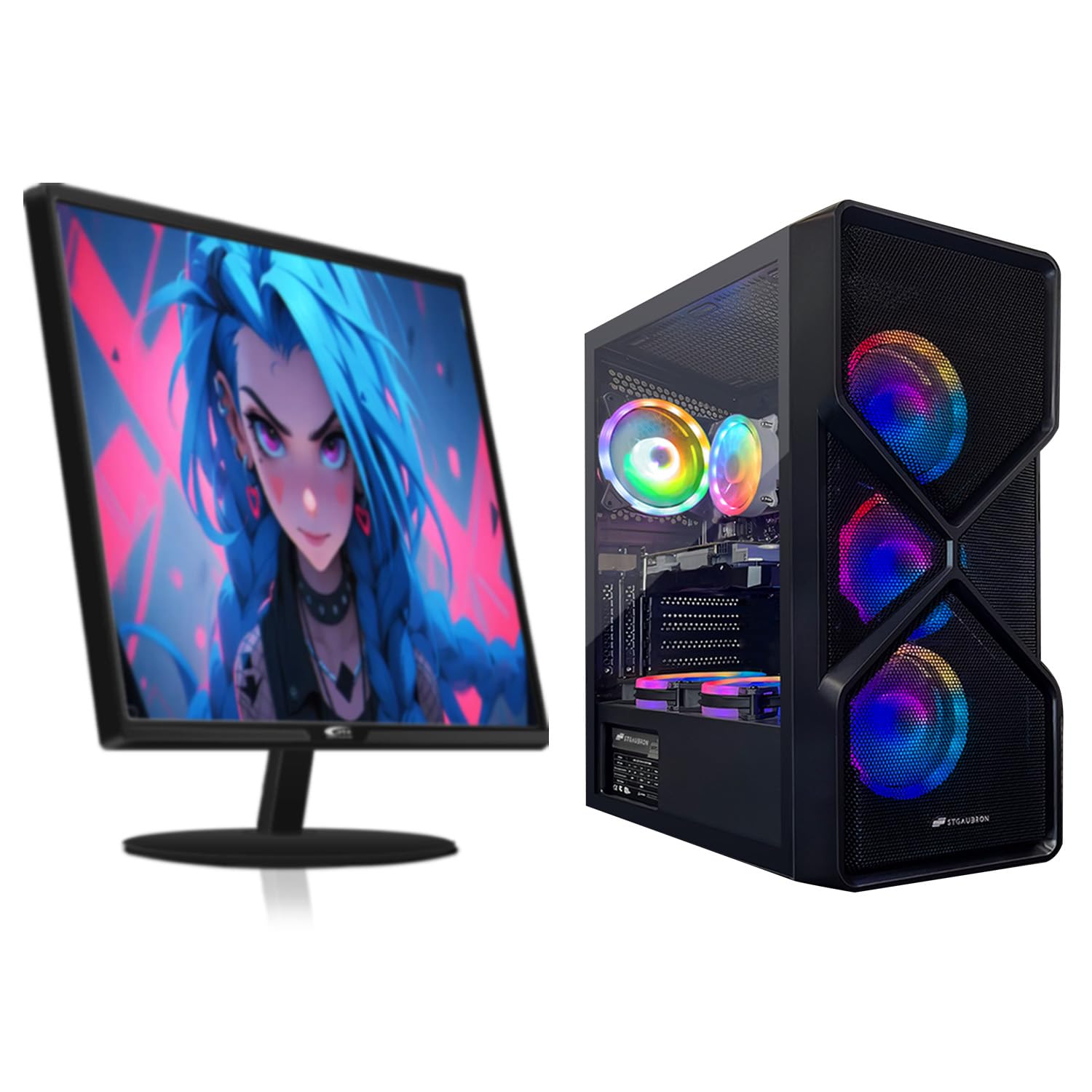 Amazon.com: STGAubron Gaming PC Bundle with 24 inch FHD LED Monitor ...