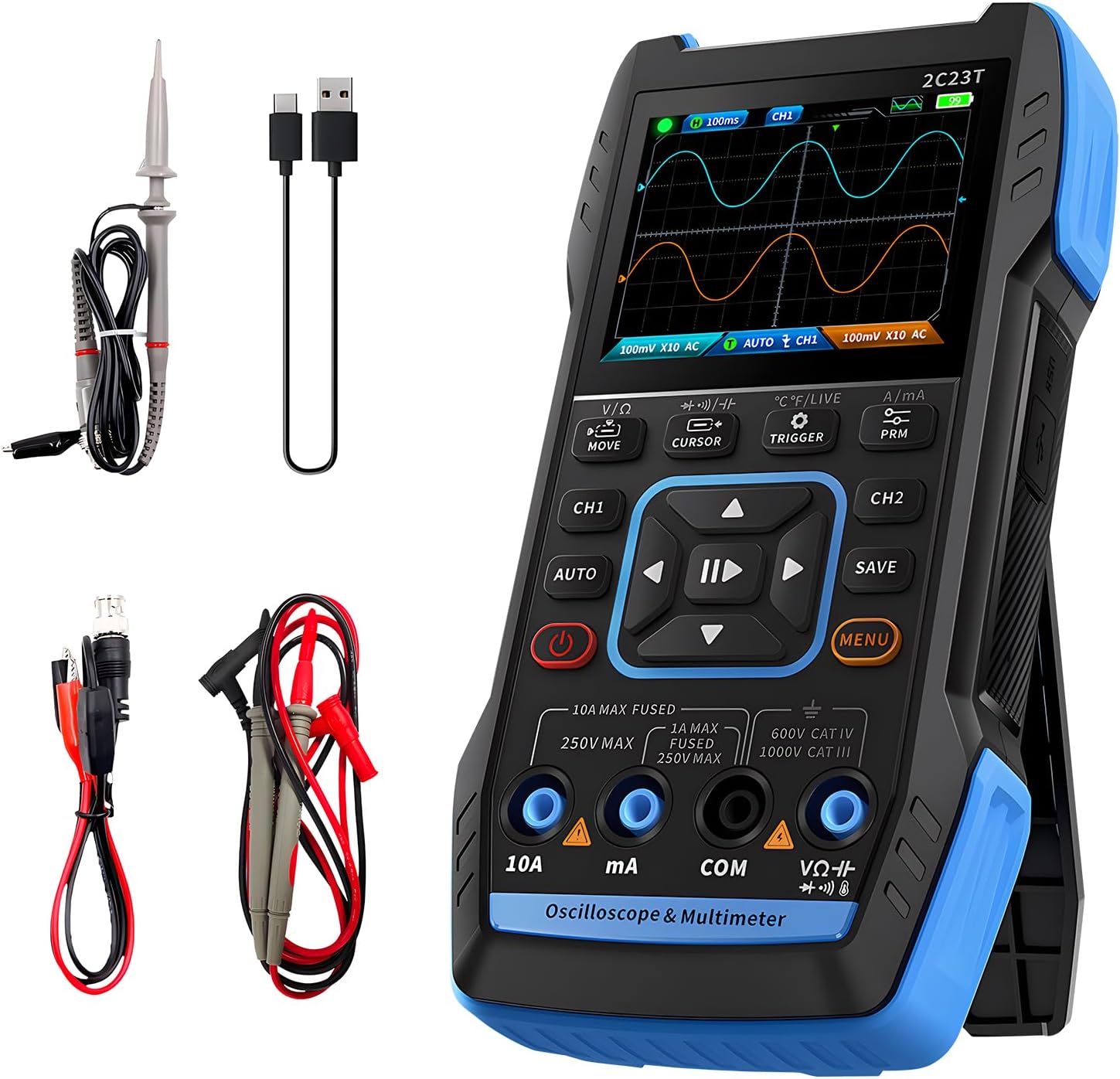 Tekpower TP8236 True RMS USB Digital Multimeter AC/DC Voltage Current ...