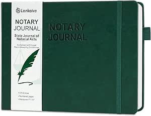 Amazon.com : Notary Journal Log Book - 10"X7" Executive Hardcover ...
