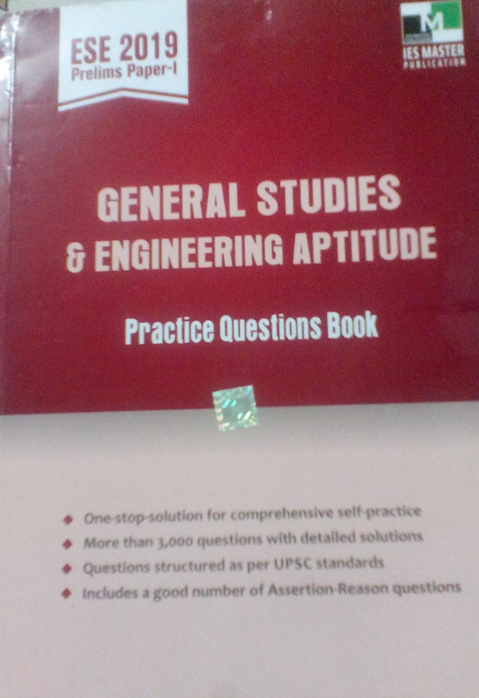 Buy ESE 2019 Prelims Paper 1 : General Studies & Engineering Aptitude ...