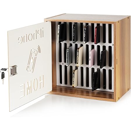 Amazon.com : Echaprey Cell Phone Holder Classroom Pocket Chart Wooden ...