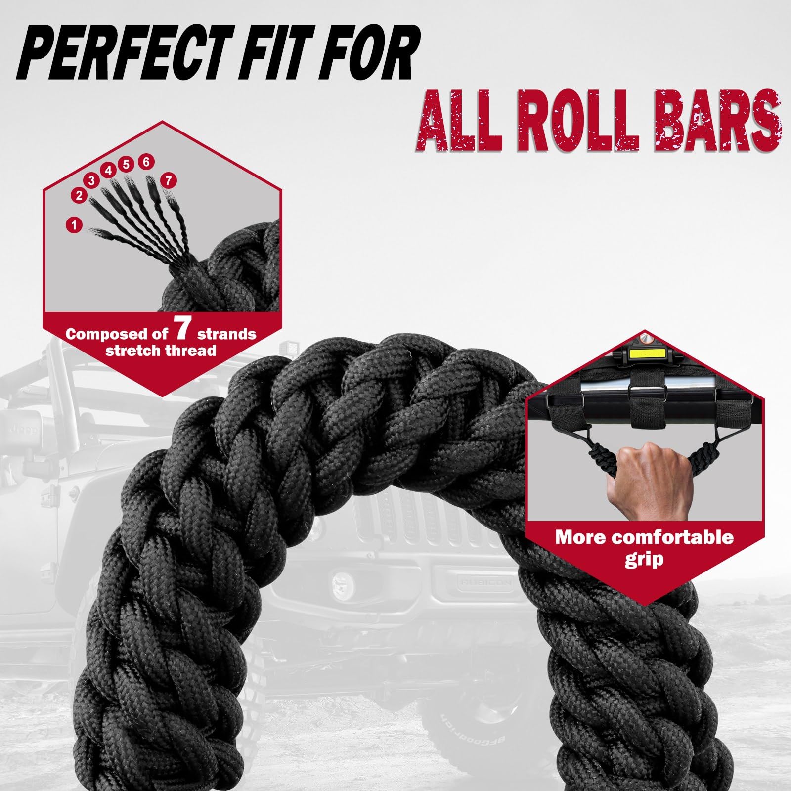 Snapklik.com : Moveland 2 X Roll Bar Grab Handles
